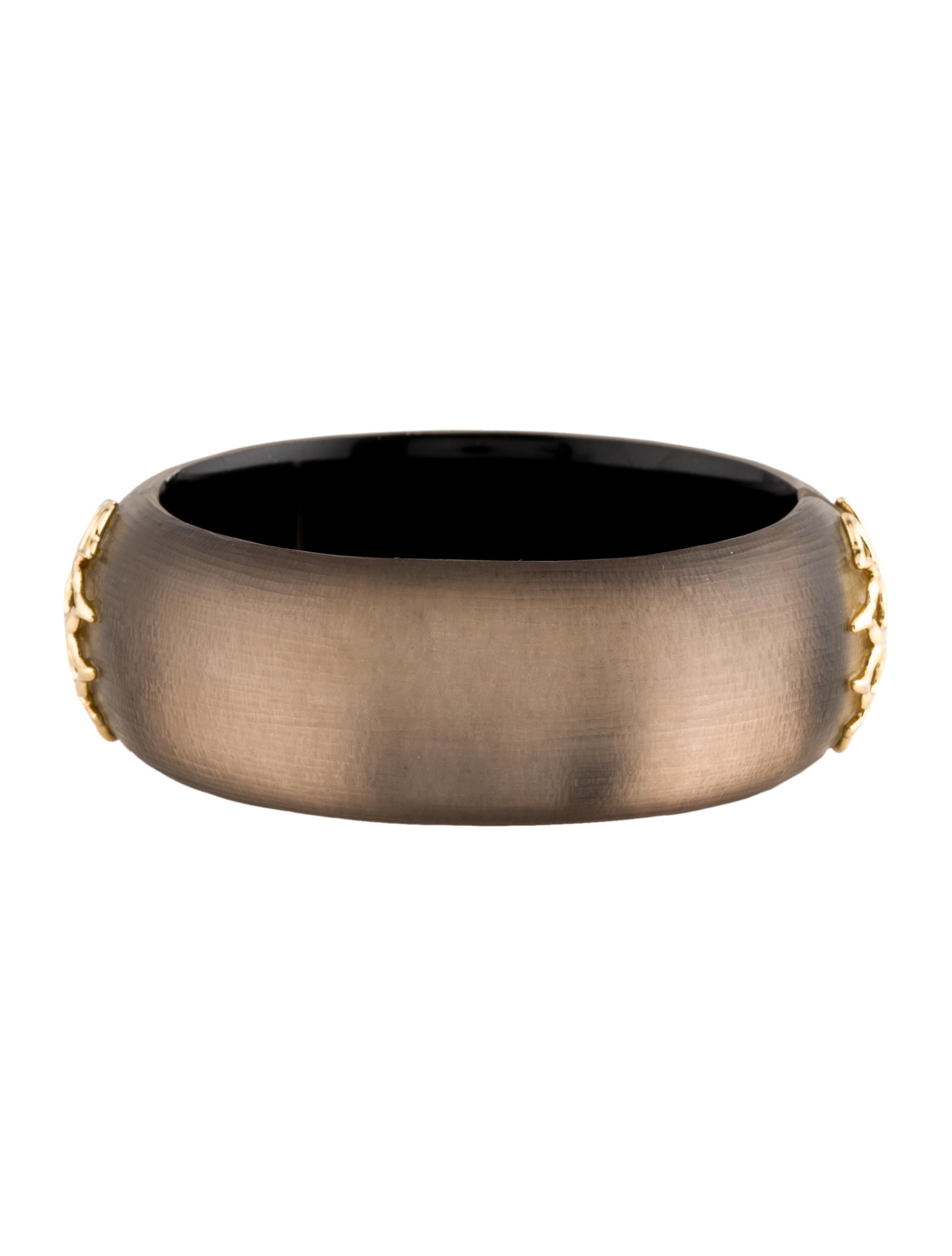 Alexis Bittar Studded Lucite Hinge Bangle - Brass Bangle, Bracelets ...