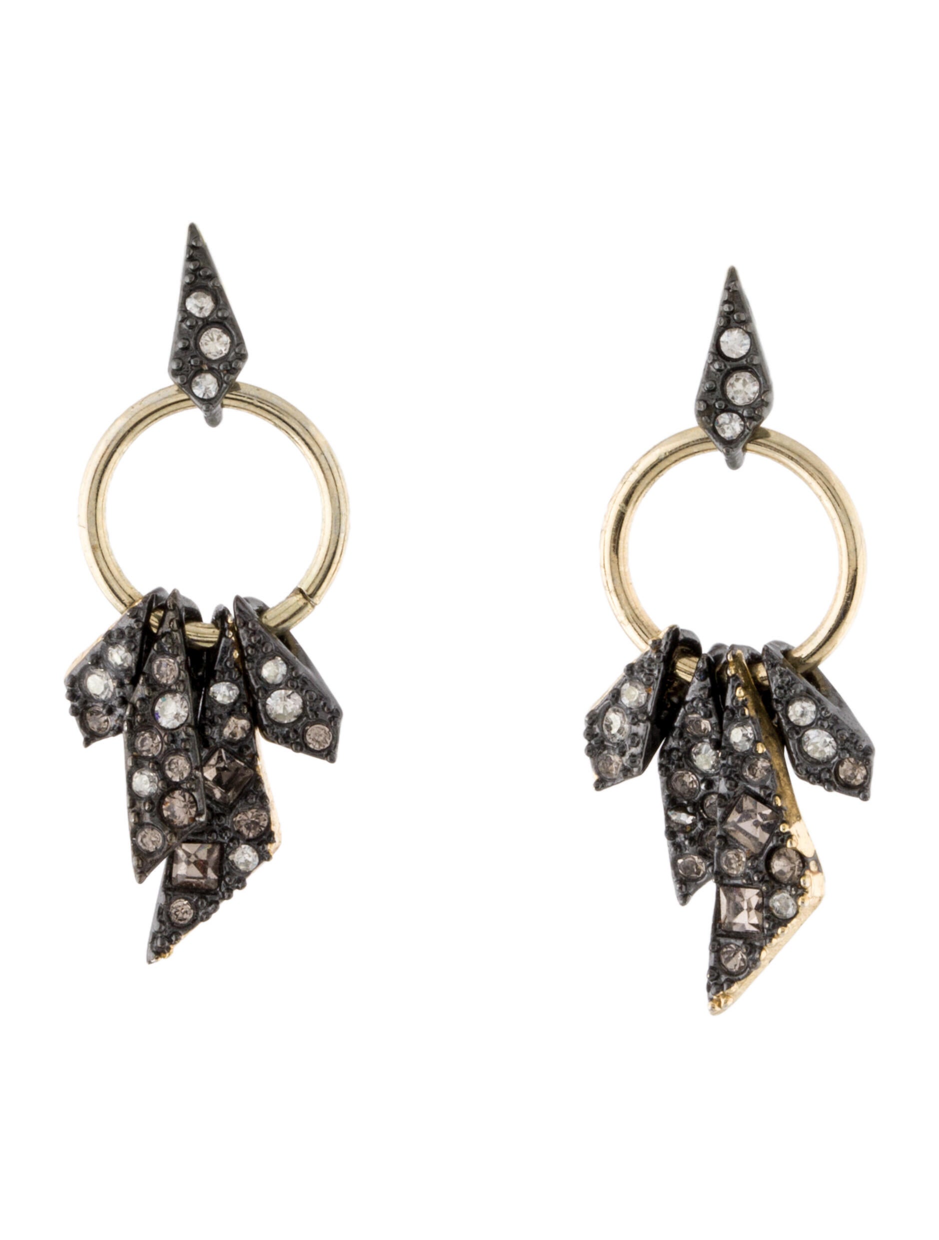 Alexis Bittar Brutalist Butterfly Kidney Wire Earrings - Brass Drop ...