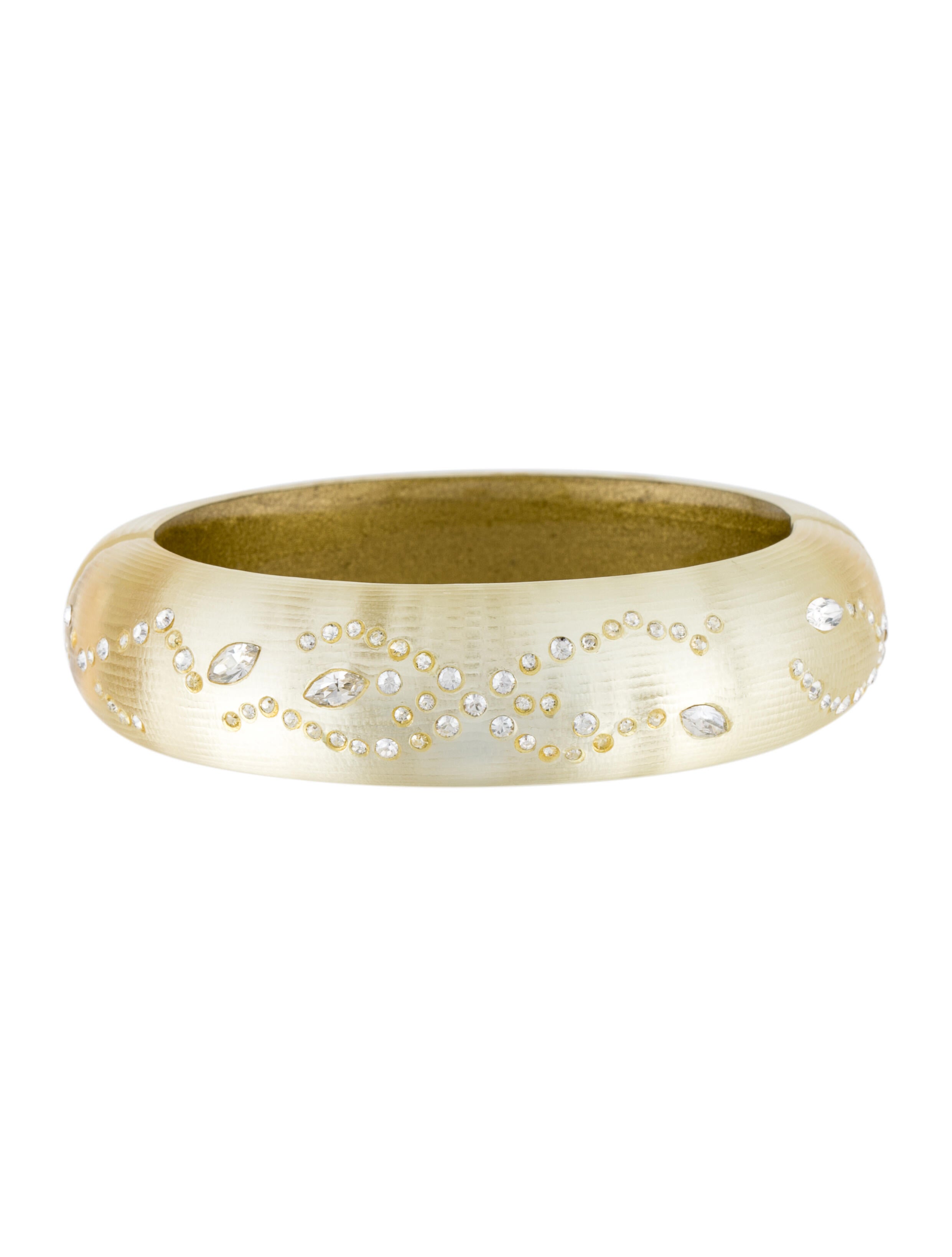 Alexis Bittar Crystal & Lucite Hinged Bangle Bracelet - Bangle ...