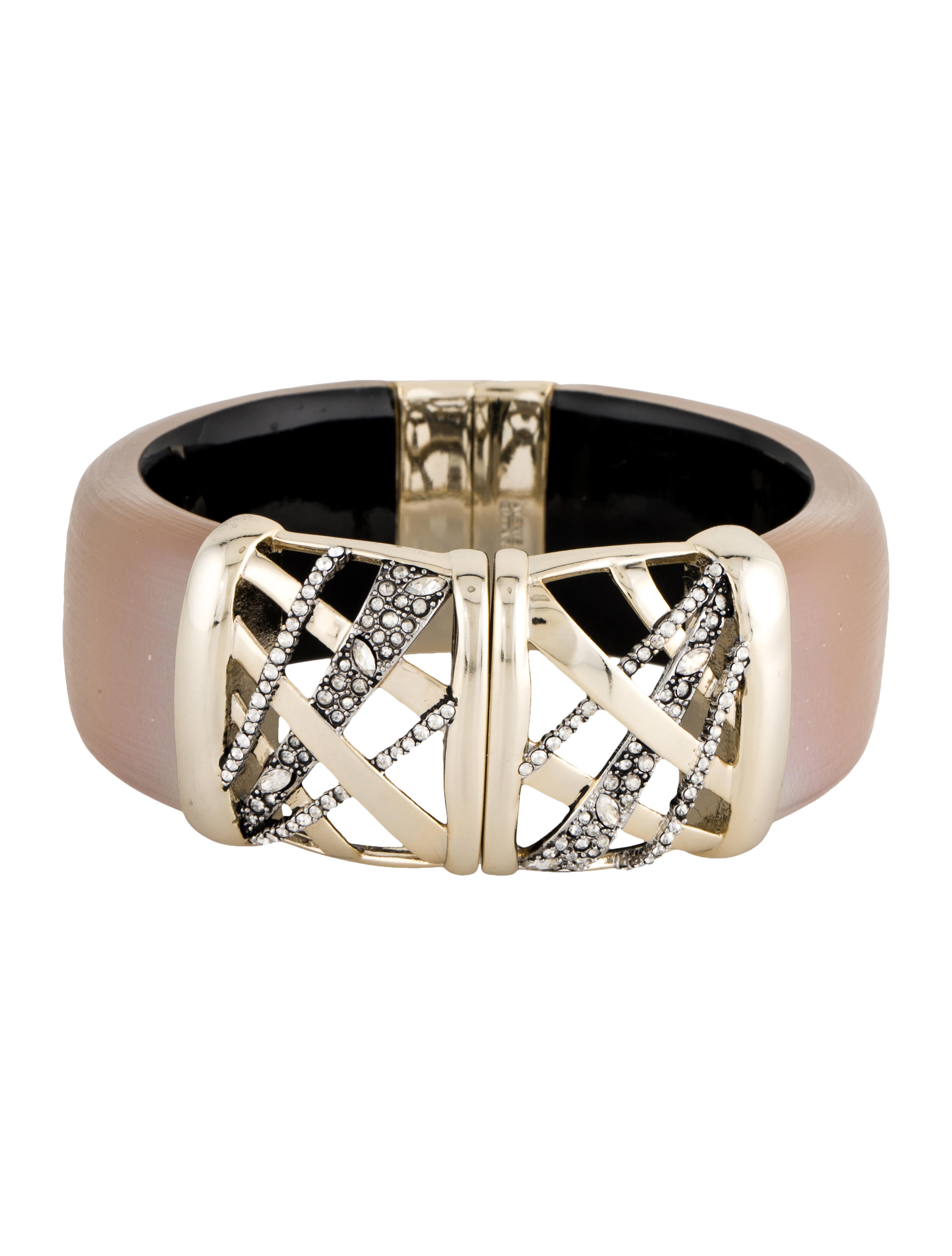 Alexis Bittar Crystal Encrusted Bangle - Brass Bangle, Bracelets ...