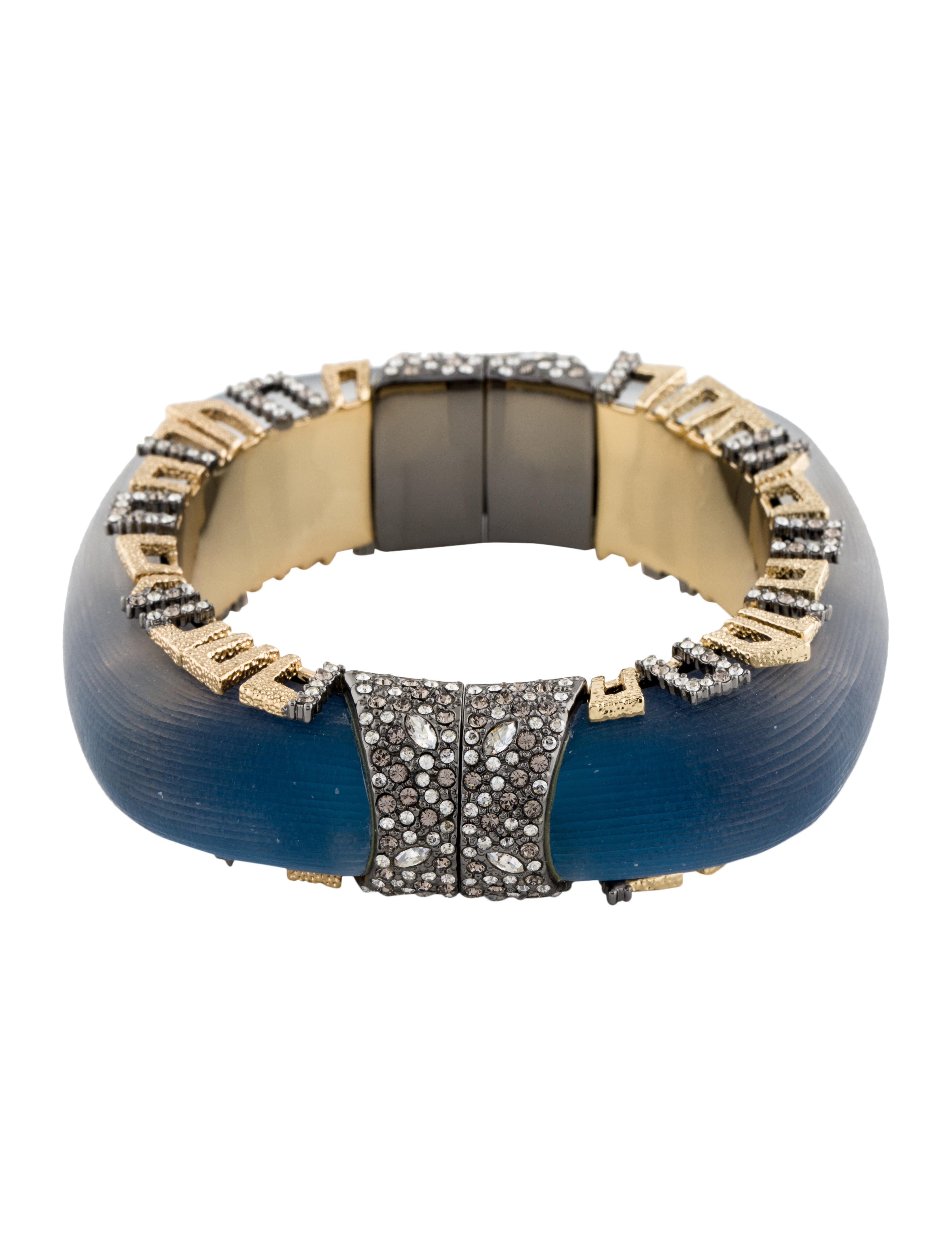 Alexis Bittar Lucite & Crystal Brutalist Soft Square Hinge Bangle ...