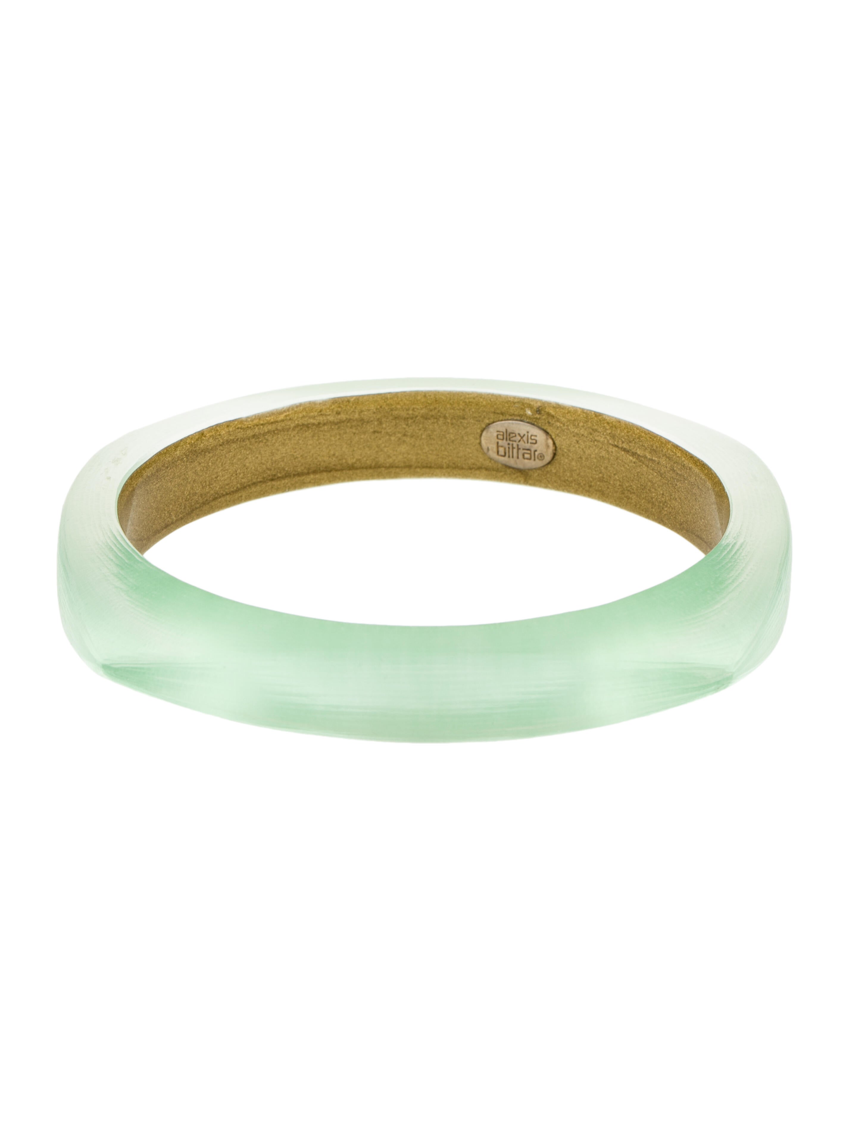 Alexis Bittar Lucite Soft Square Bangle Bracelet - Green Bangle, Bracelets - WA565257 | The RealReal