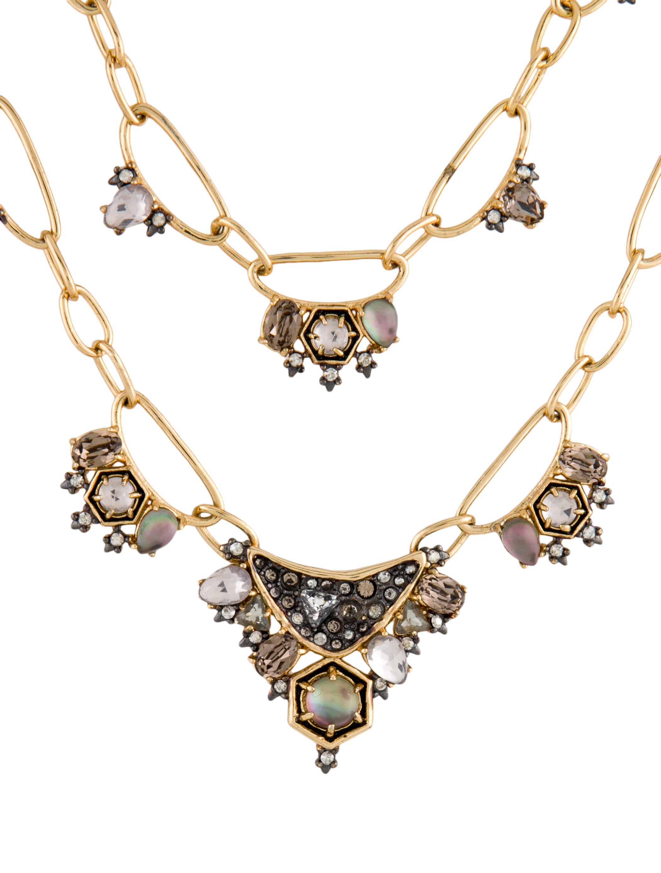 Alexis Bittar Multistone & Crystal Double Strand Necklace - Double ...