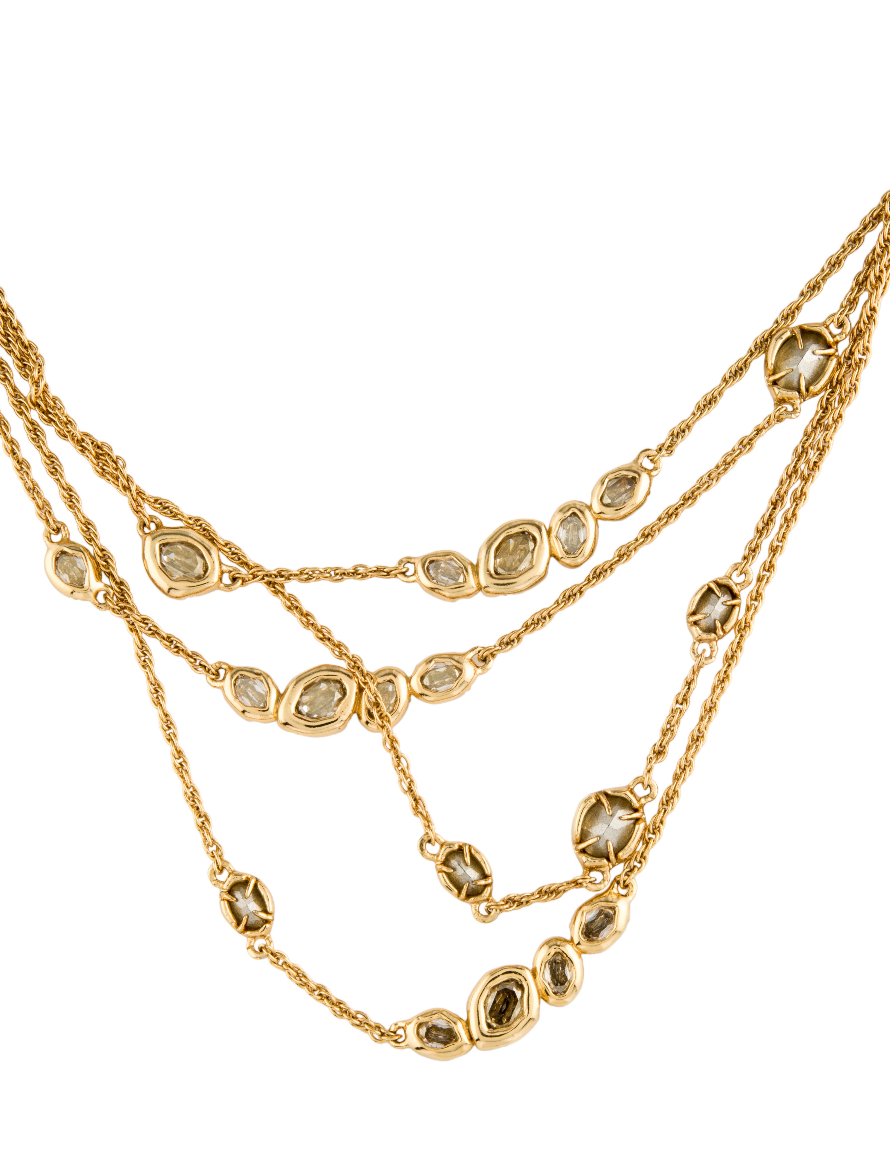 Stephen Dweck Tourmaline Multistrand Necklace - Bronze Multistrand ...