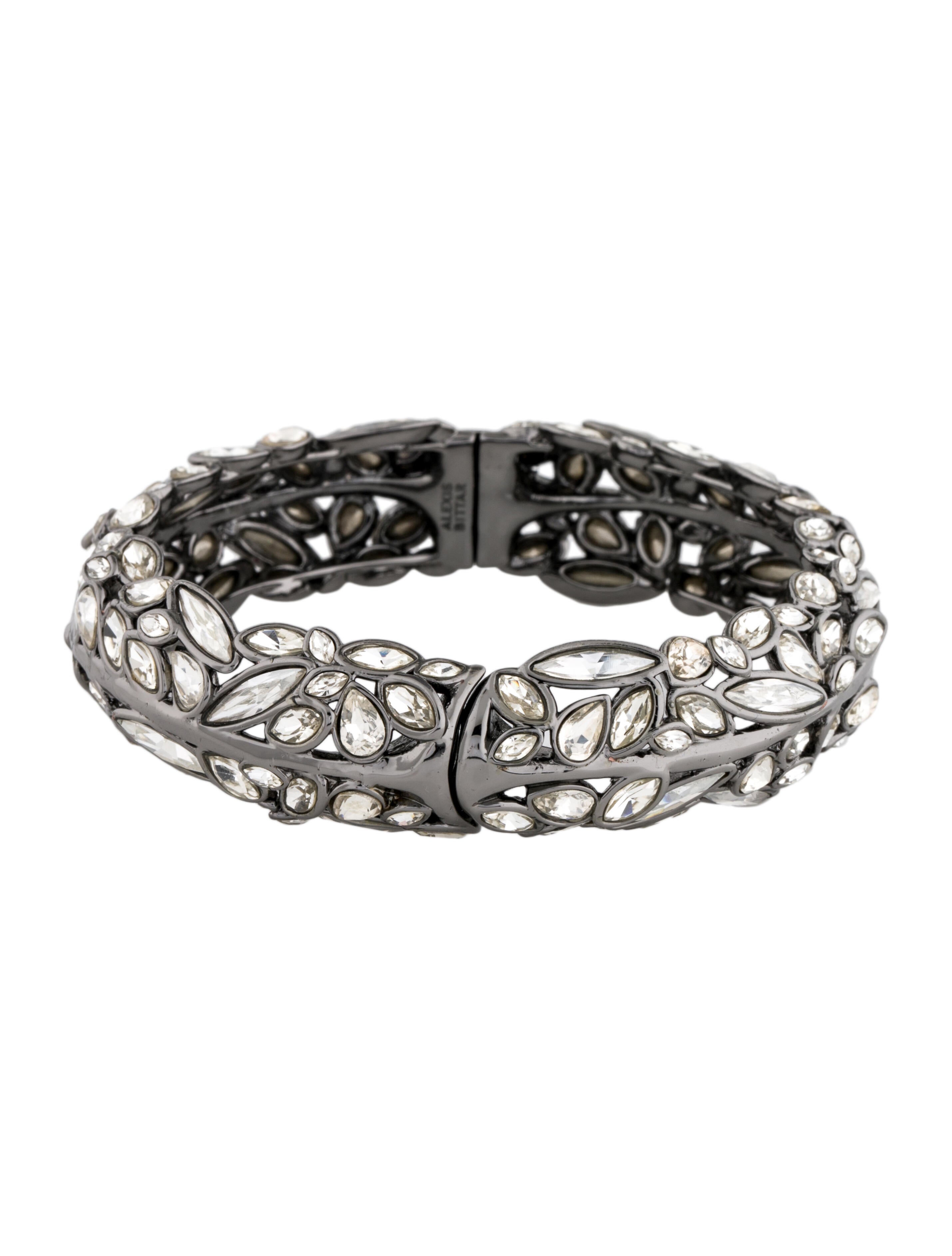 Alexis Bittar Miss Havisham Crystal Moonlight Hinged Bracelet ...
