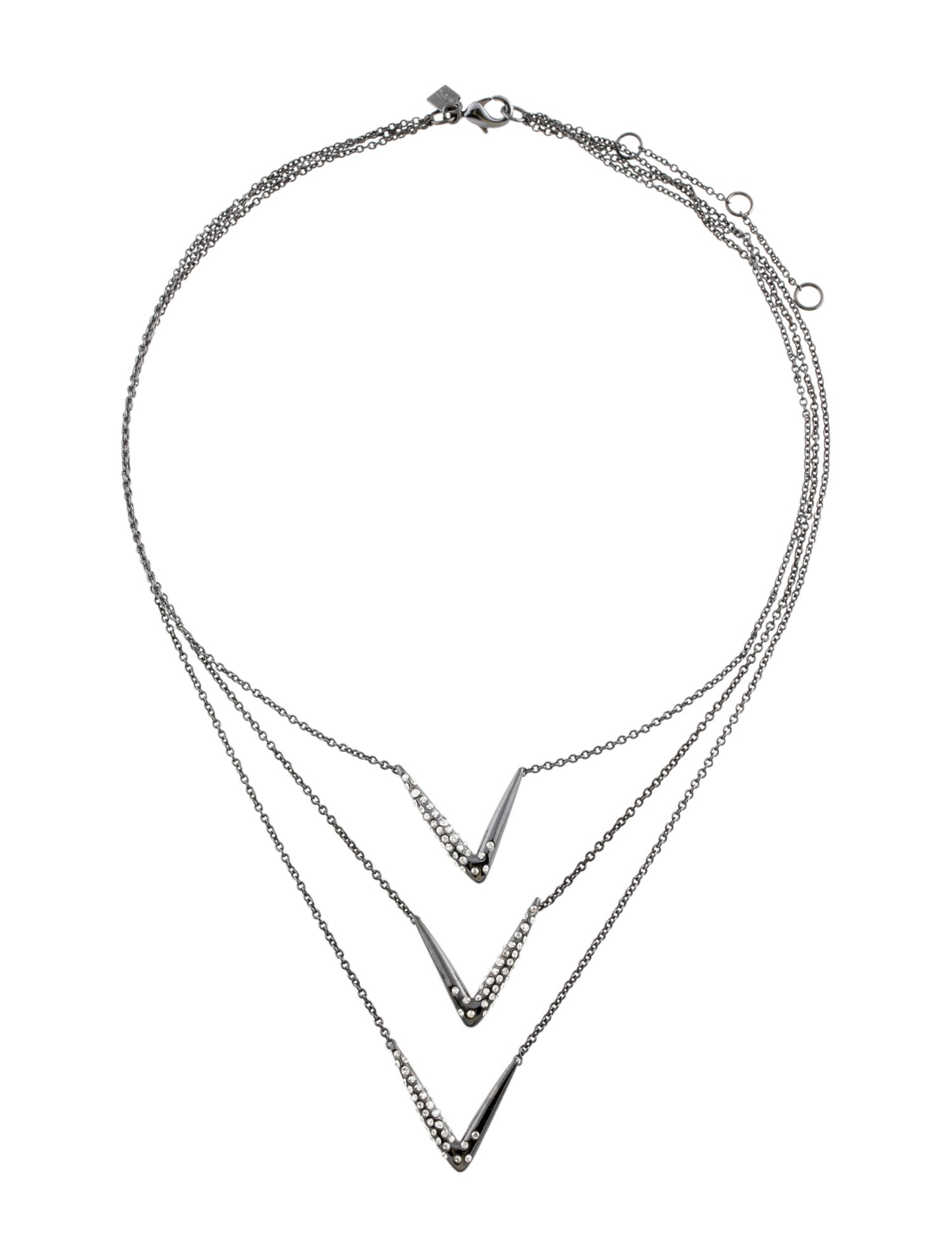 Alexis Bittar Crystal Multistrand Necklace - Ruthenium-Plated ...