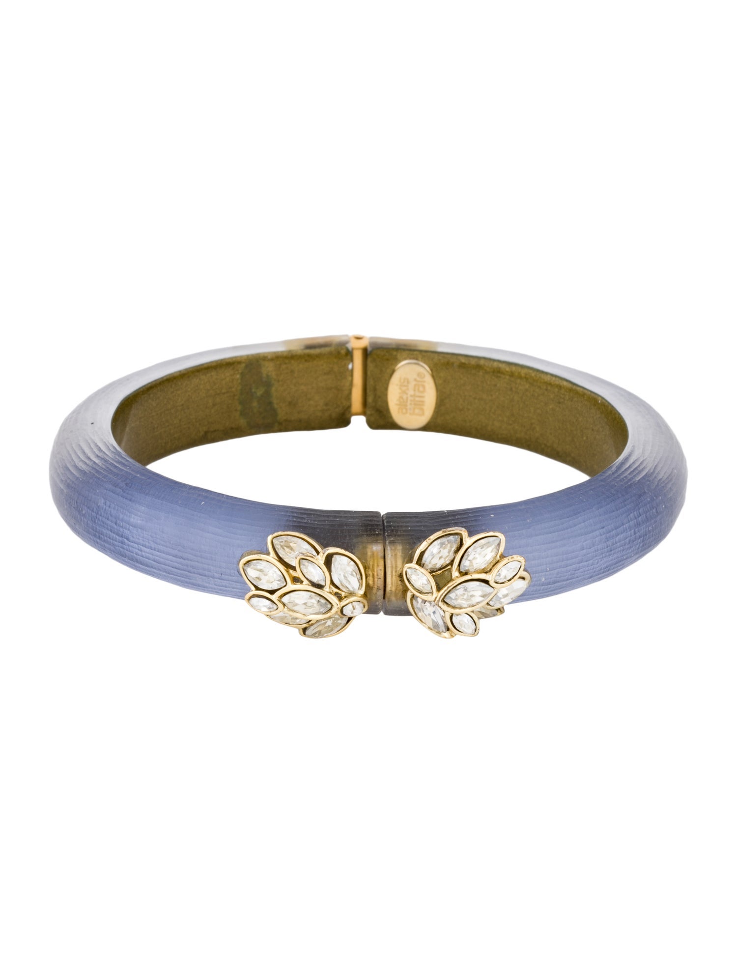 Alexis Bittar Crystal & Lucite Hinge Bangle Bracelet - Gold-Tone Metal ...