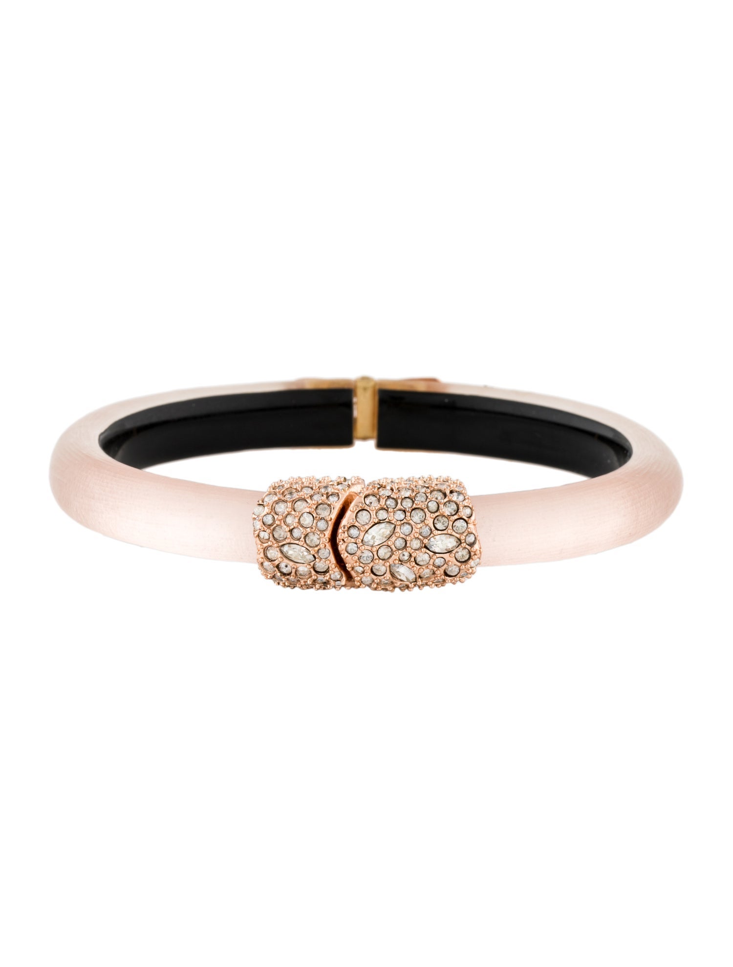 Alexis Bittar Crystal Encrusted Lucite Hinged Bangle - Brass Bangle ...