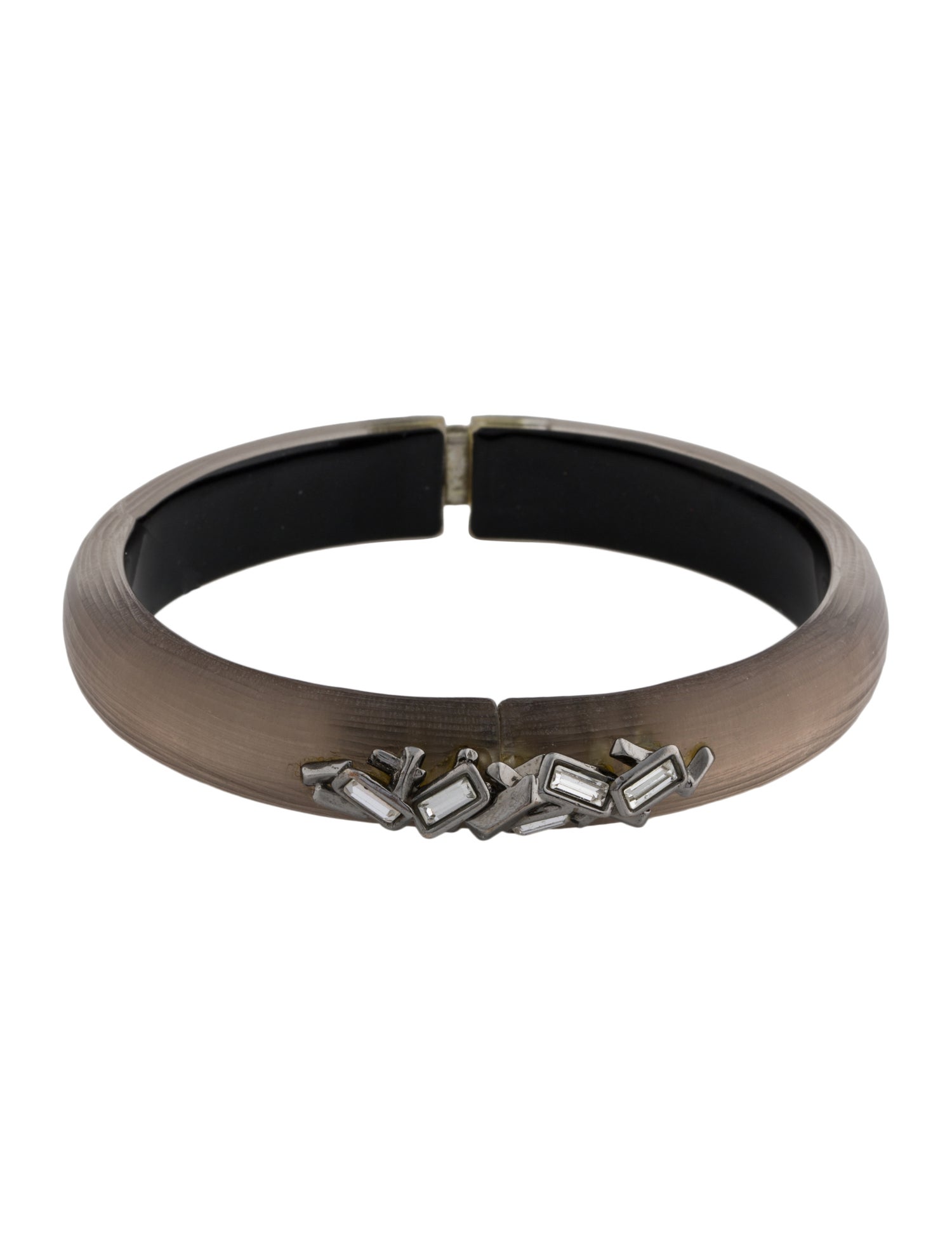 Alexis Bittar Crystal & Lucite Hinged Bangle - Brass Bangle, Bracelets ...