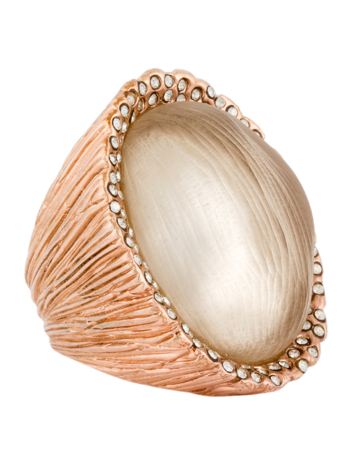 Alexis Bittar Lucite & Crystal Cocktail Ring - Gold-Tone Metal Cocktail ...