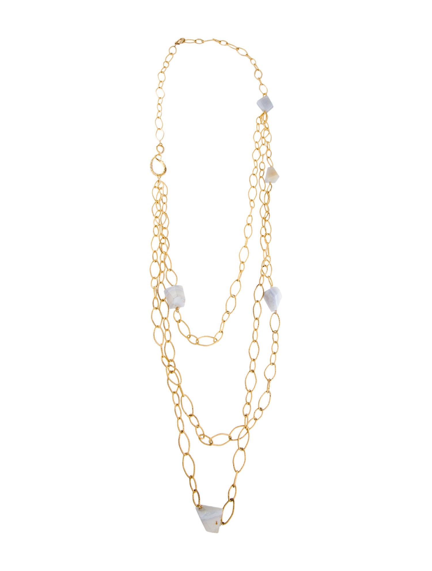 Alexis Bittar Multistrand Stone Necklace - Brass Chain, Necklaces ...
