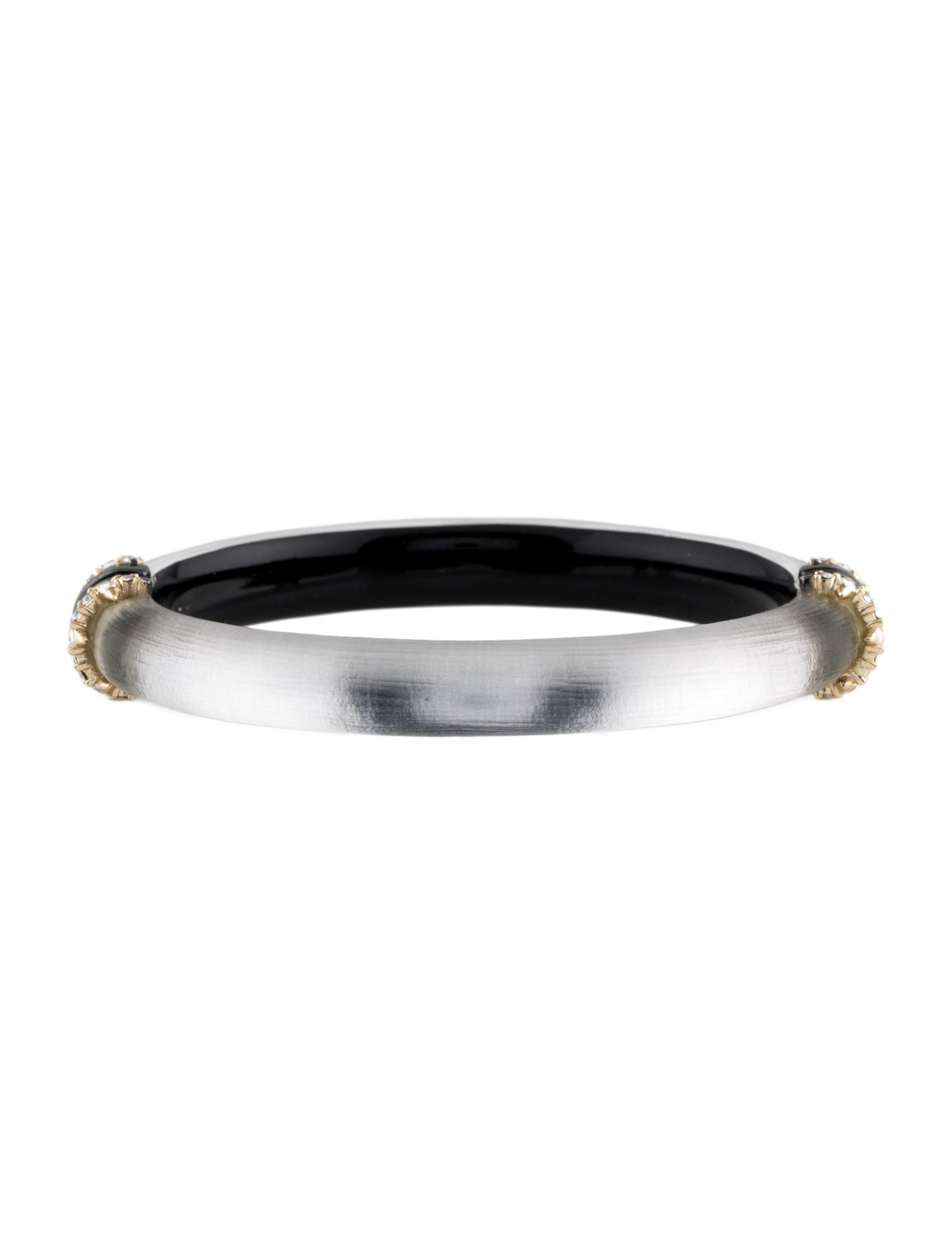 Alexis Bittar Crystal & Lucite Hinged Bangle - Brass Bangle, Bracelets ...