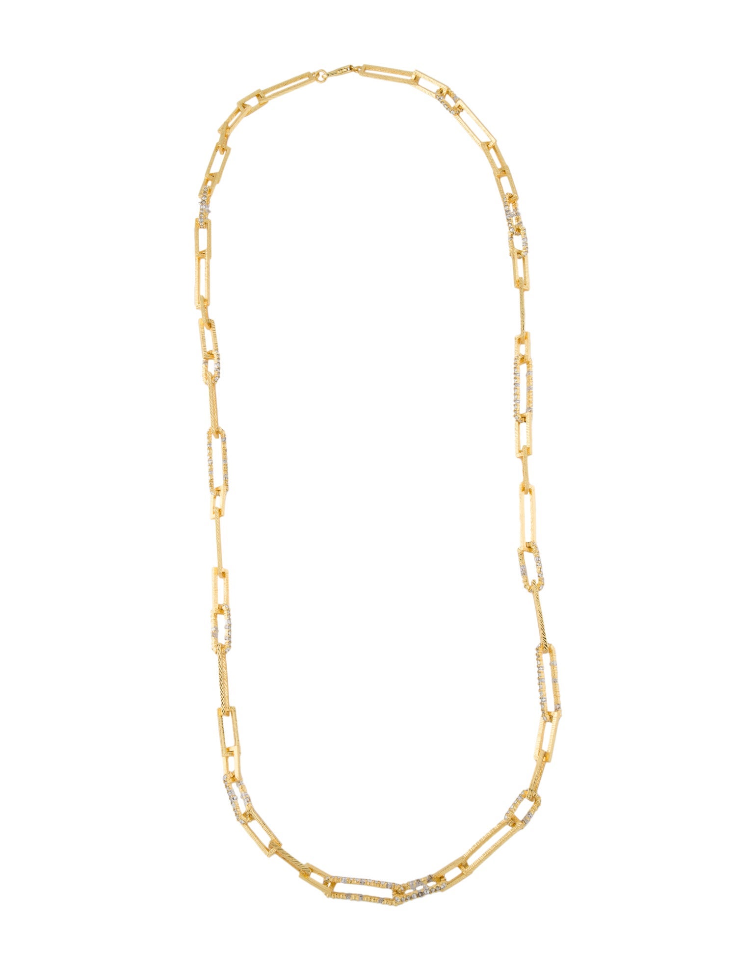 Alexis Bittar Crystal Link Chain Necklace - Brass Chain, Necklaces ...