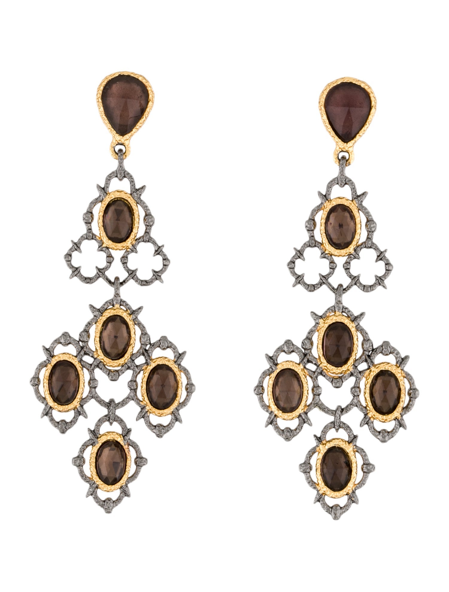 Tory Burch Crystal Drop Earrings - Silver-Tone Metal Drop, Earrings ...