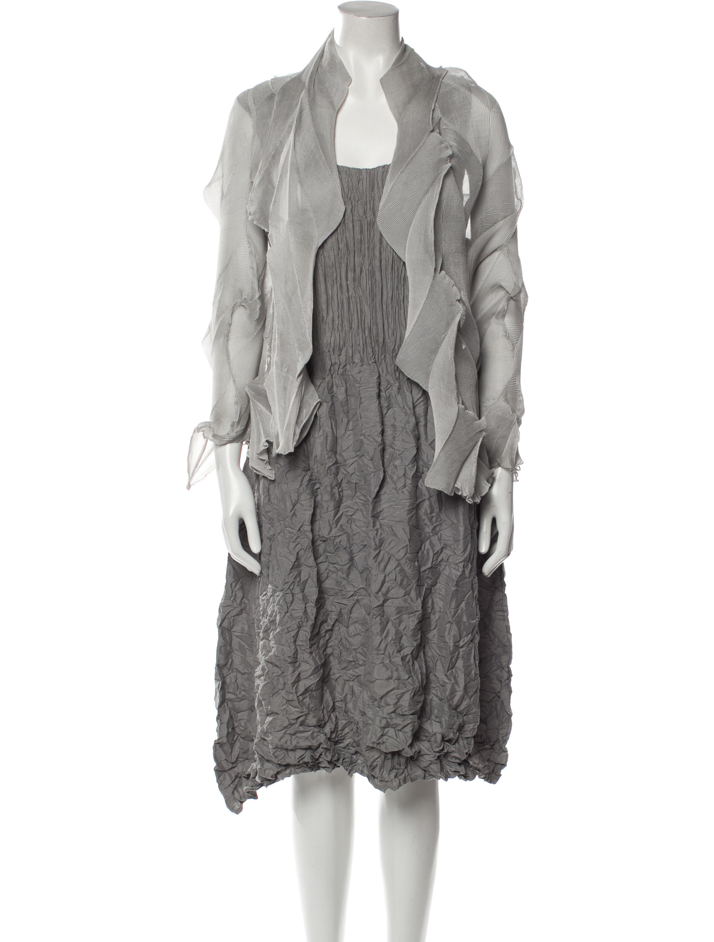 Alquema Striped Dress Set - Grey Suits and Sets, Clothing - WAALM20002 ...