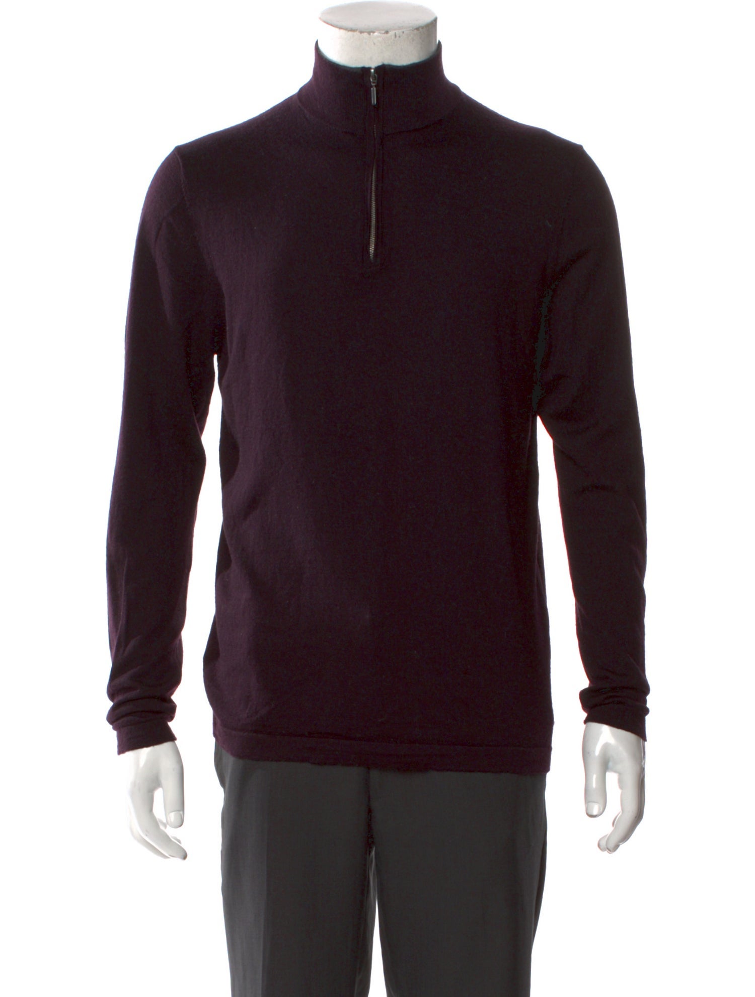 Patrick Assaraf Merino Wool Turtleneck Polo Sweater - Purple Sweaters ...