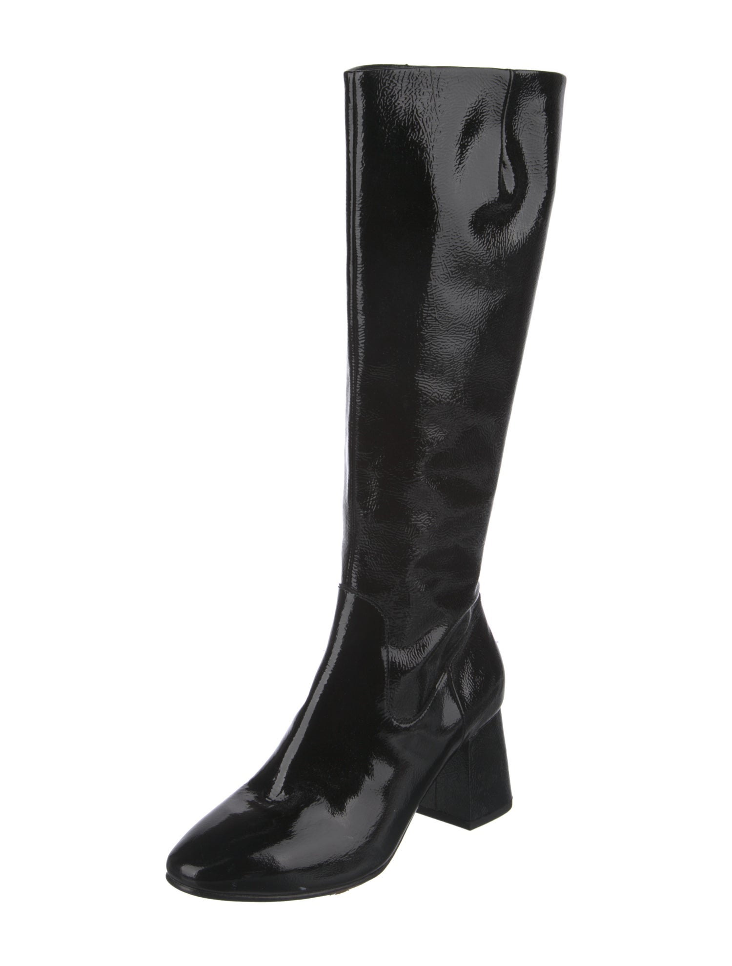 Aquatalia Patent Leather Riding Boots - Black Boots, Shoes - WAQTL47343 ...