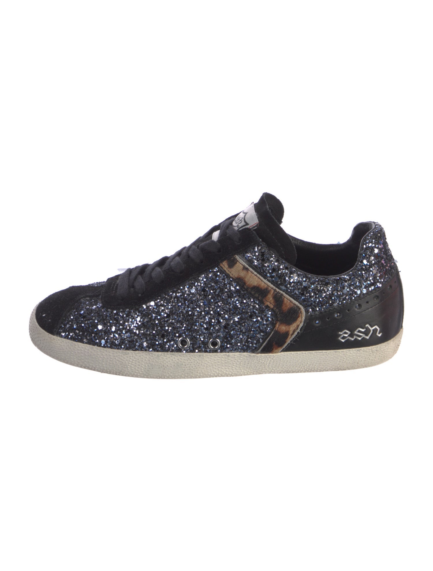 Ash Glitter Animal Print Sneakers - Blue Sneakers, Shoes - WAB24743 ...