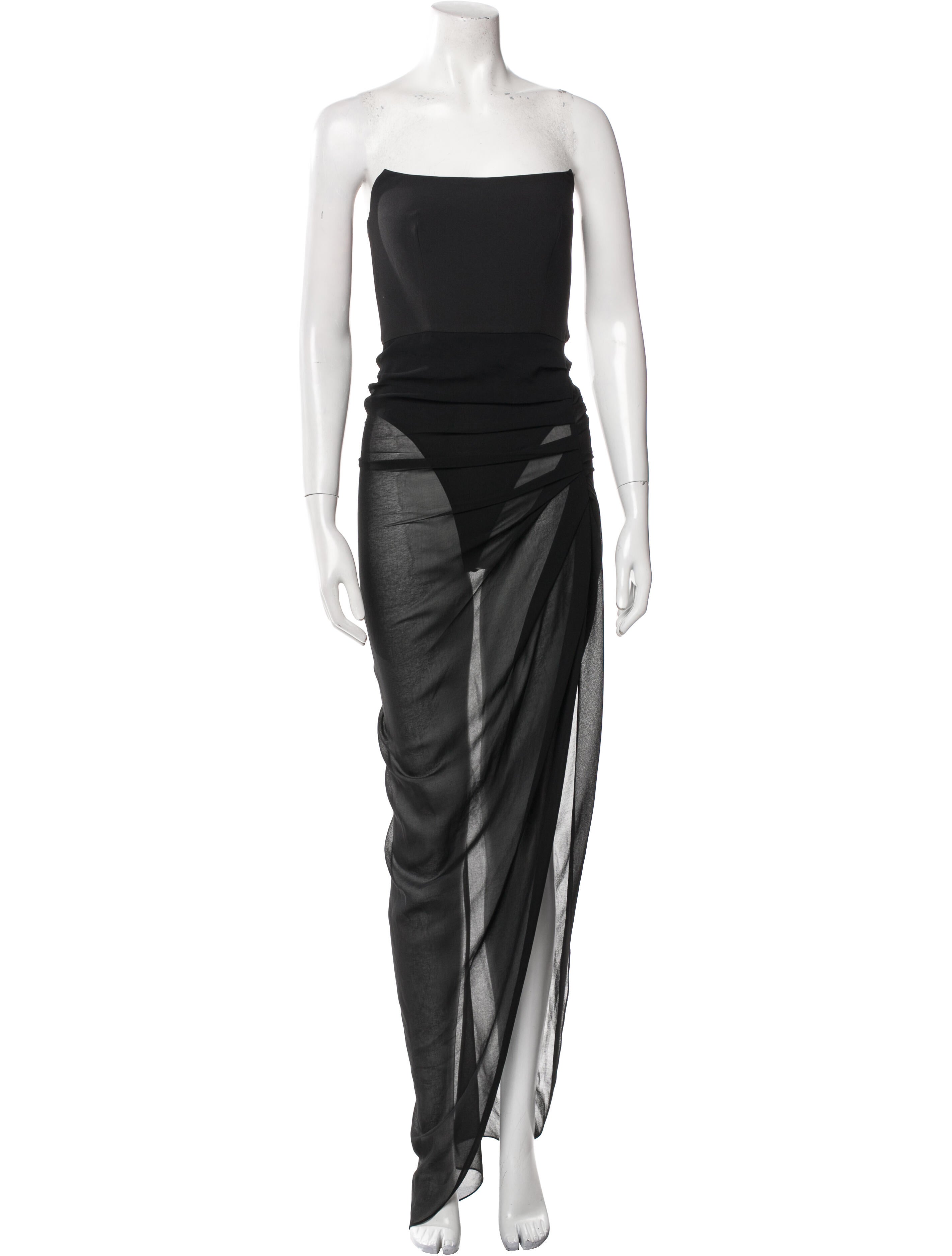 ABYSS BY ABBY Strapless Long Dress - Black Dresses, Clothing ...