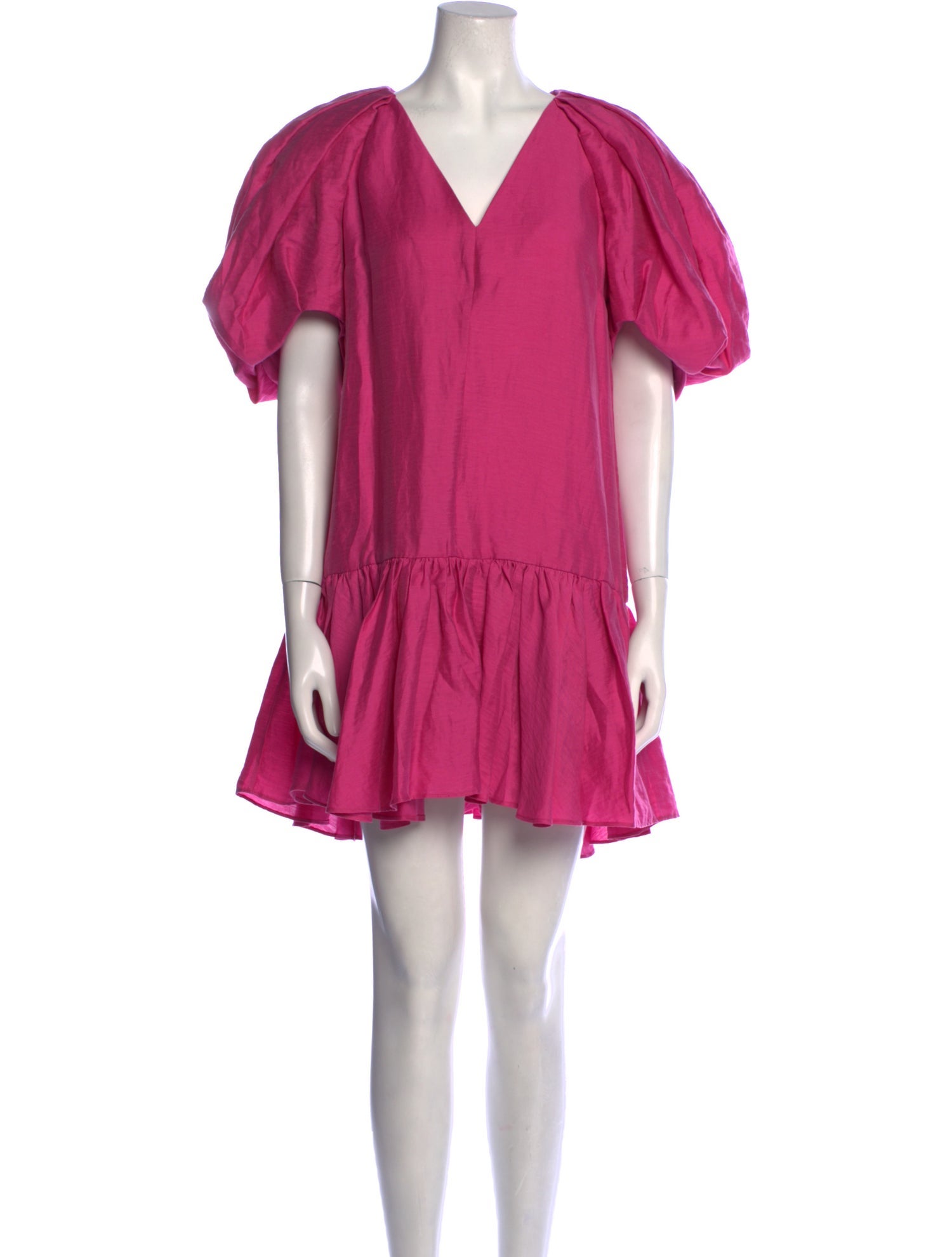 Acler V-Neck Mini Dress - Pink Dresses, Clothing - WACLE25664 | The ...