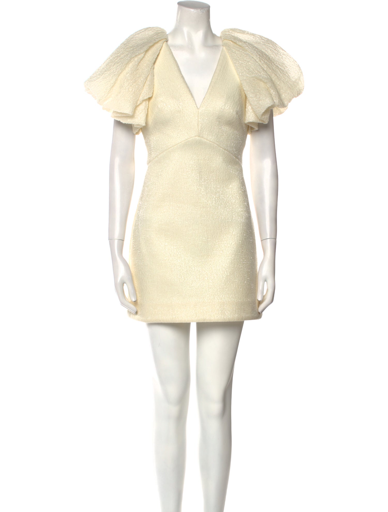 Acler V-Neck Mini Dress - Metallic Dresses, Clothing - WACLE26780 | The RealReal