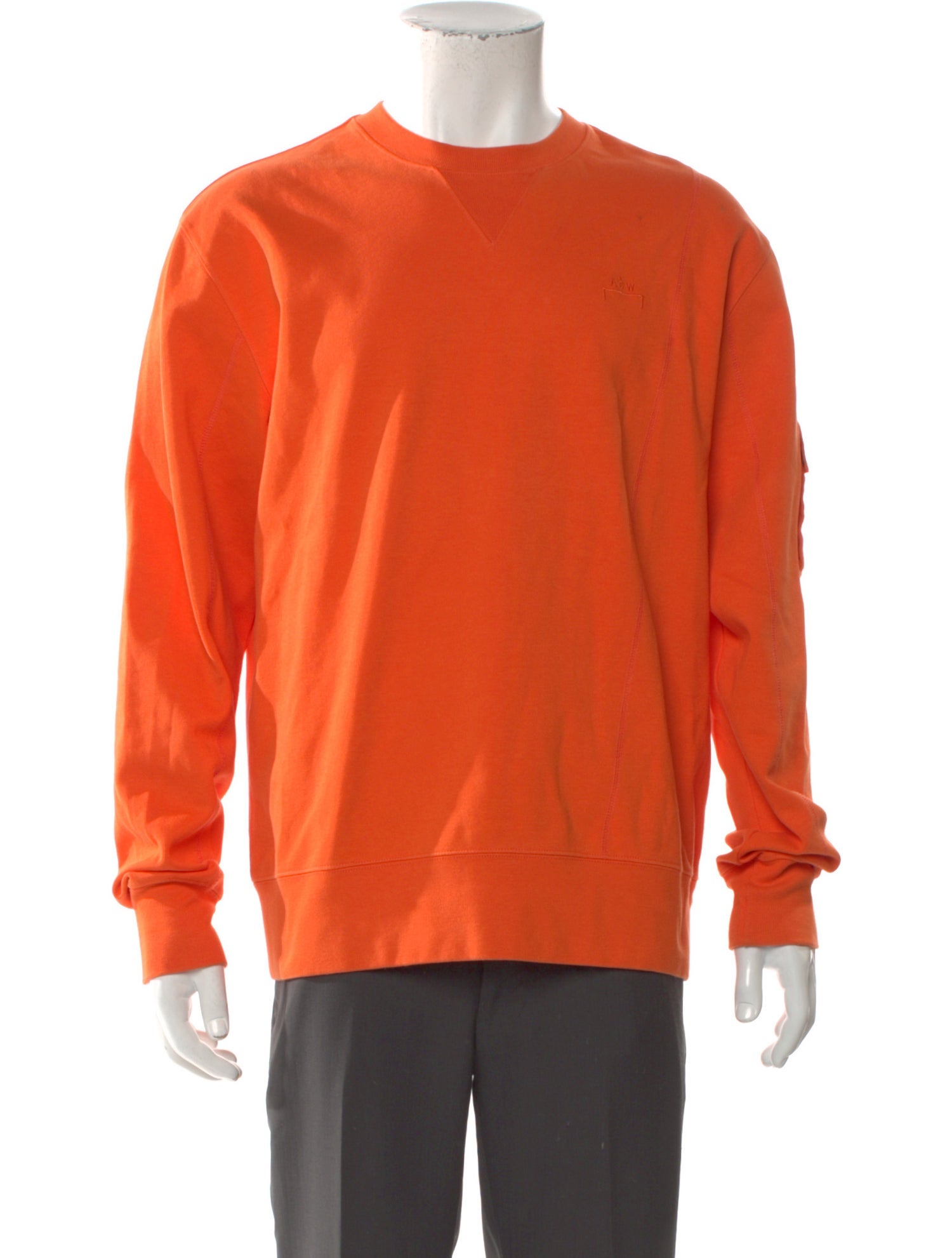 A-Cold-Wall Crew Neck Long Sleeve Sweatshirt - Orange Sweatshirts ...