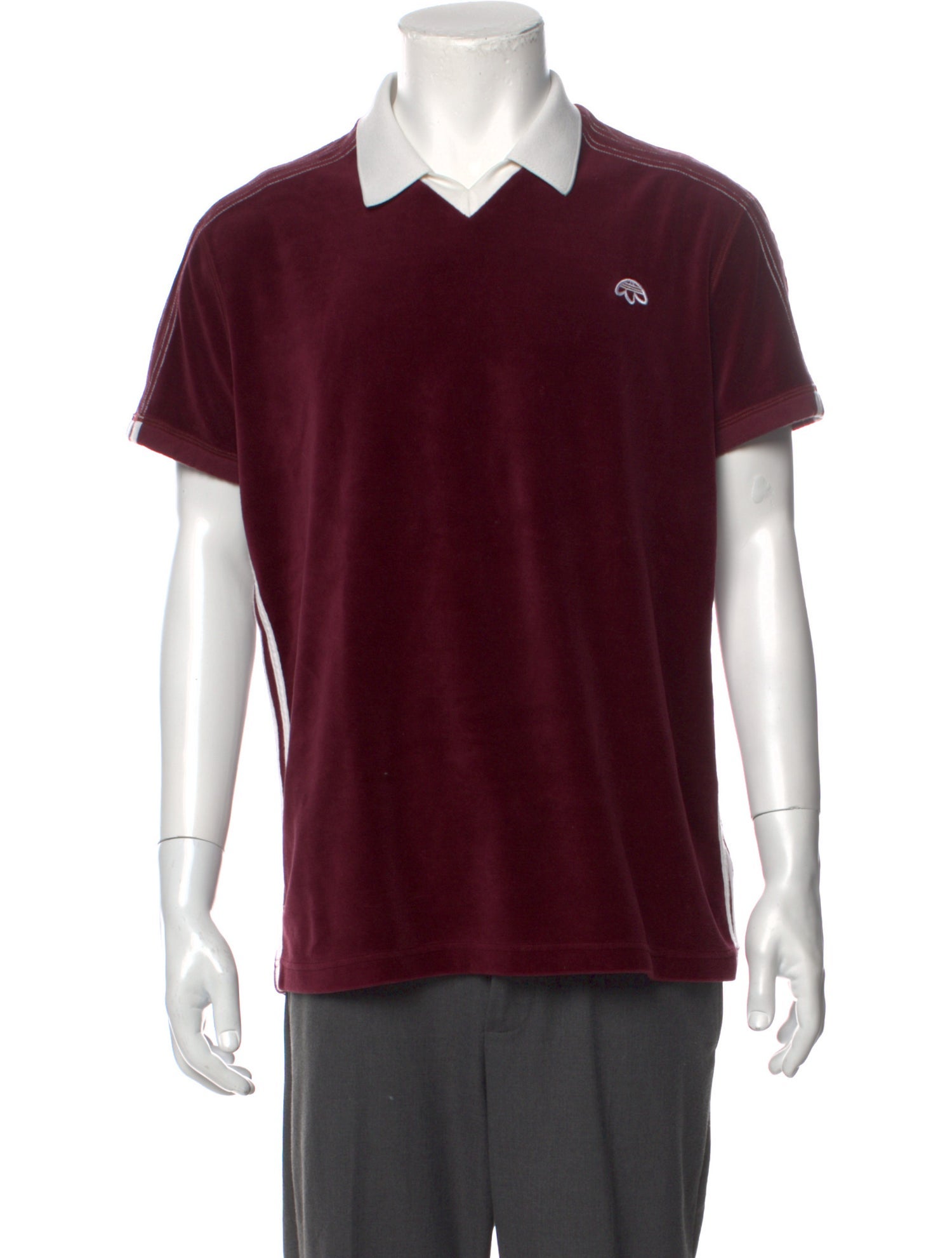 adidas Originals by Alexander Wang Colorblock Pattern Collar Polo Shirt ...