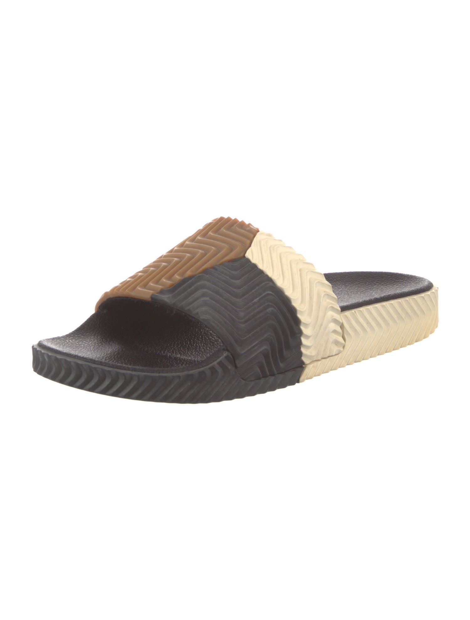 adidas Originals by Alexander Wang Rubber Colorblock Pattern Slides ...