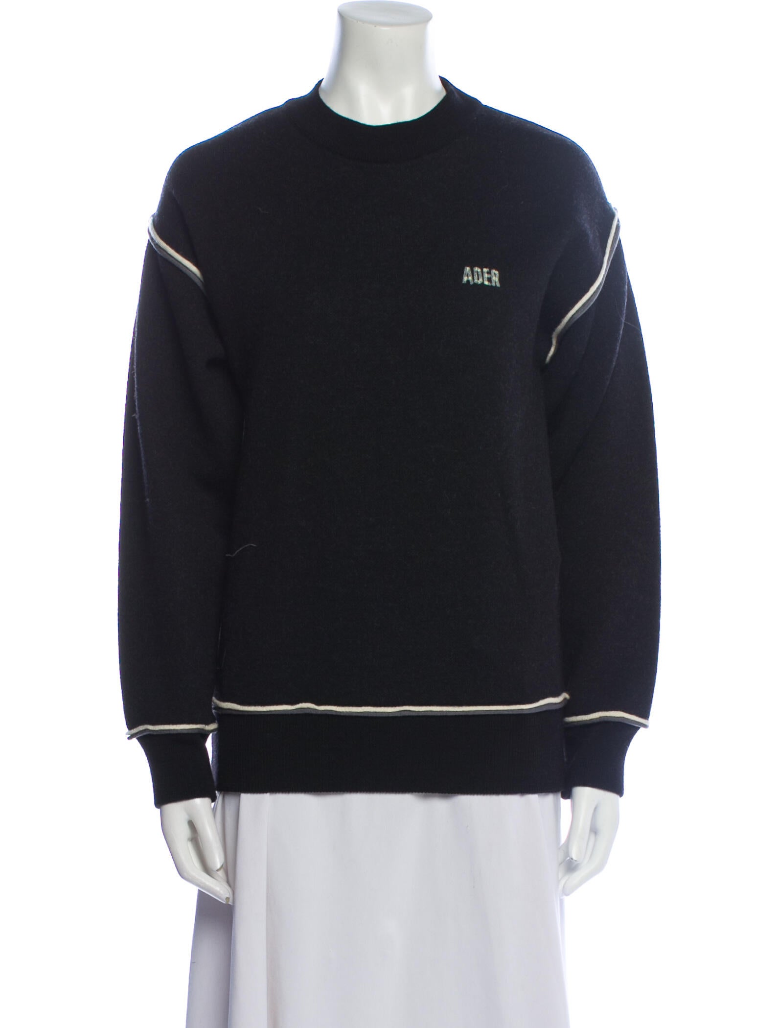 ADER error Crew Neck Sweater - Black Knitwear, Clothing - WADER21124 ...