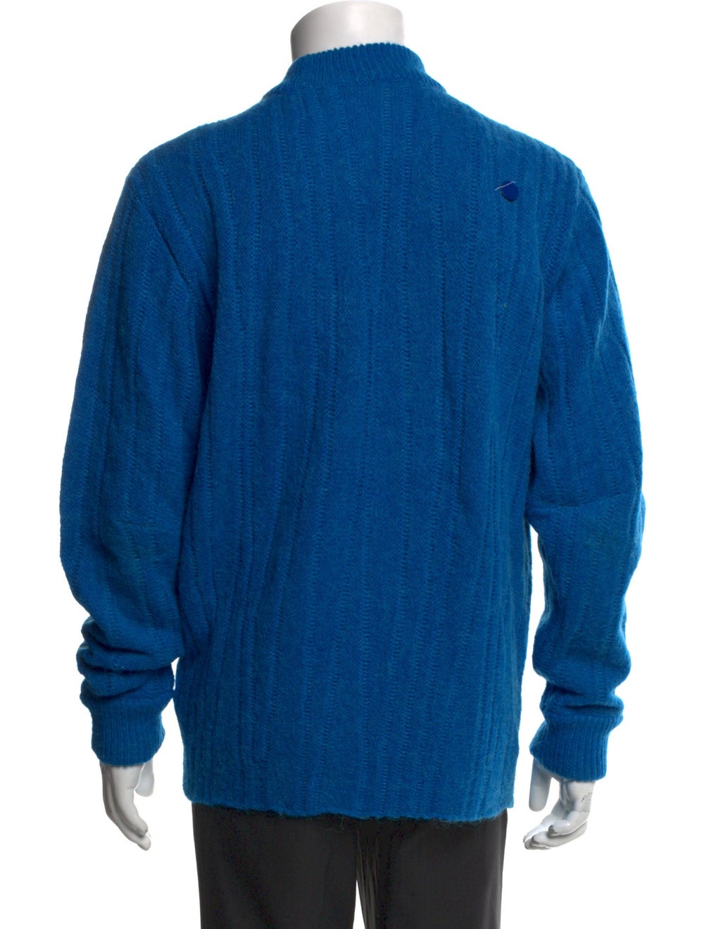 ADER error Turtleneck Long Sleeve Pullover - Blue Sweaters, Clothing ...