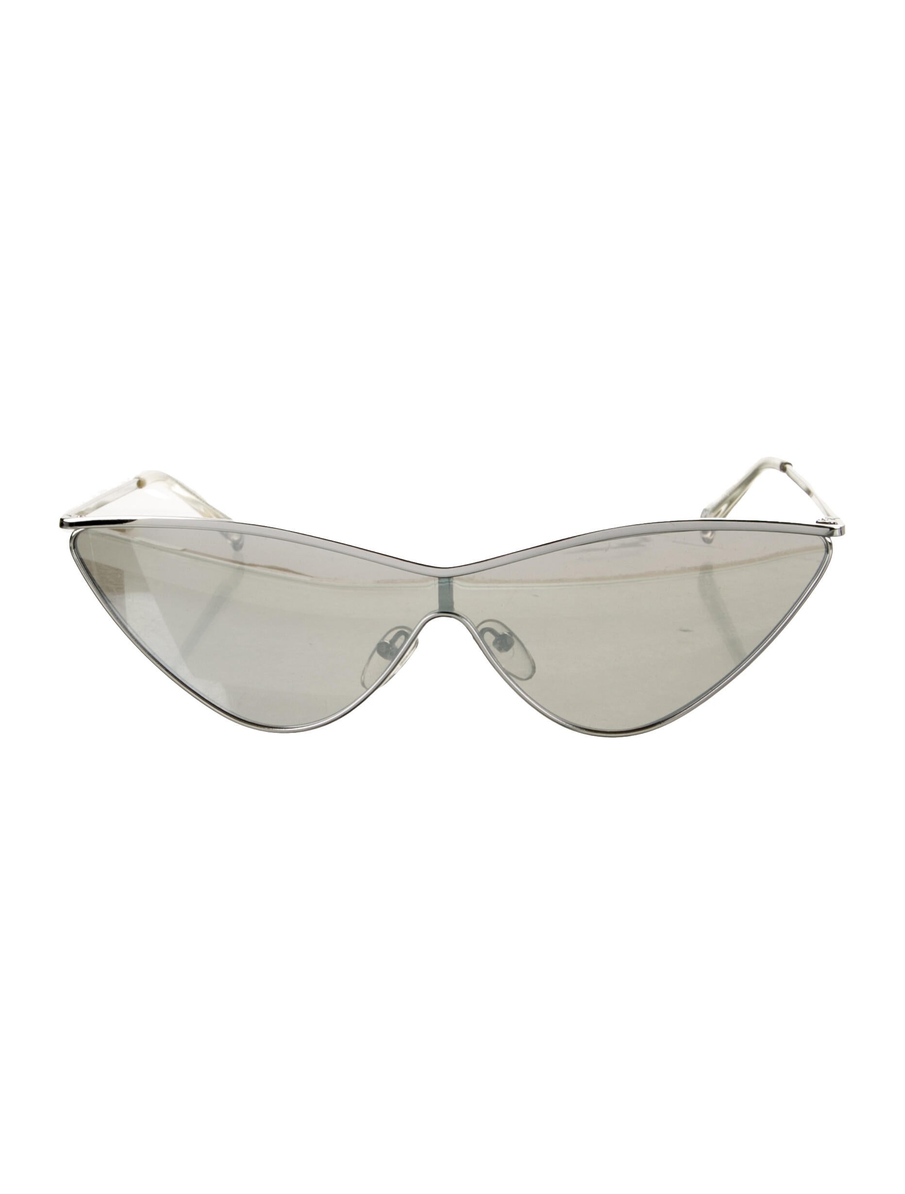 Adam Selman x Le Specs Cat-Eye Mirrored Sunglasses - Silver Sunglasses ...