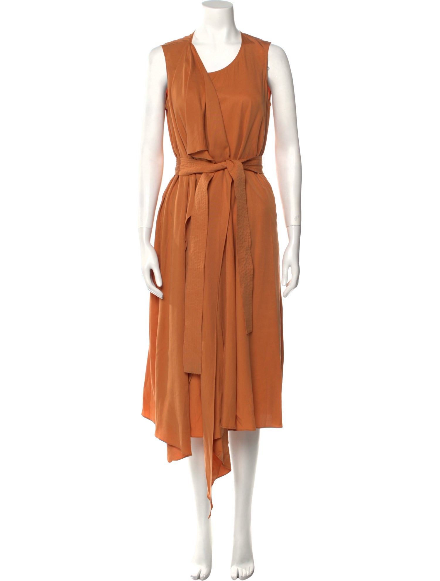 Adolfo Dominguez Scoop Neck Midi Length Dress w/ Tags - Neutrals ...