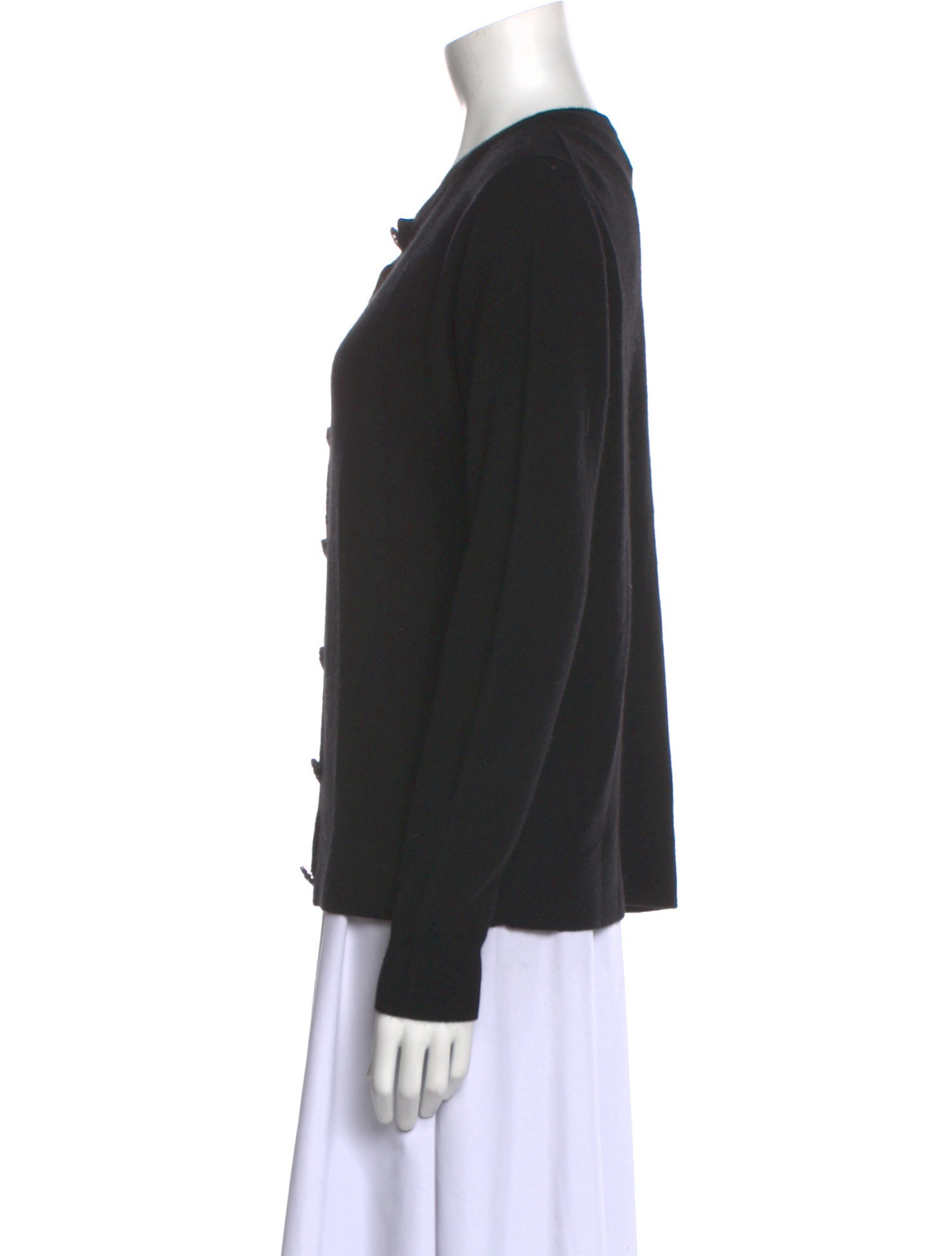 Allude Crew Neck Sweater - Black Knitwear, Clothing - WAF24564 | The ...