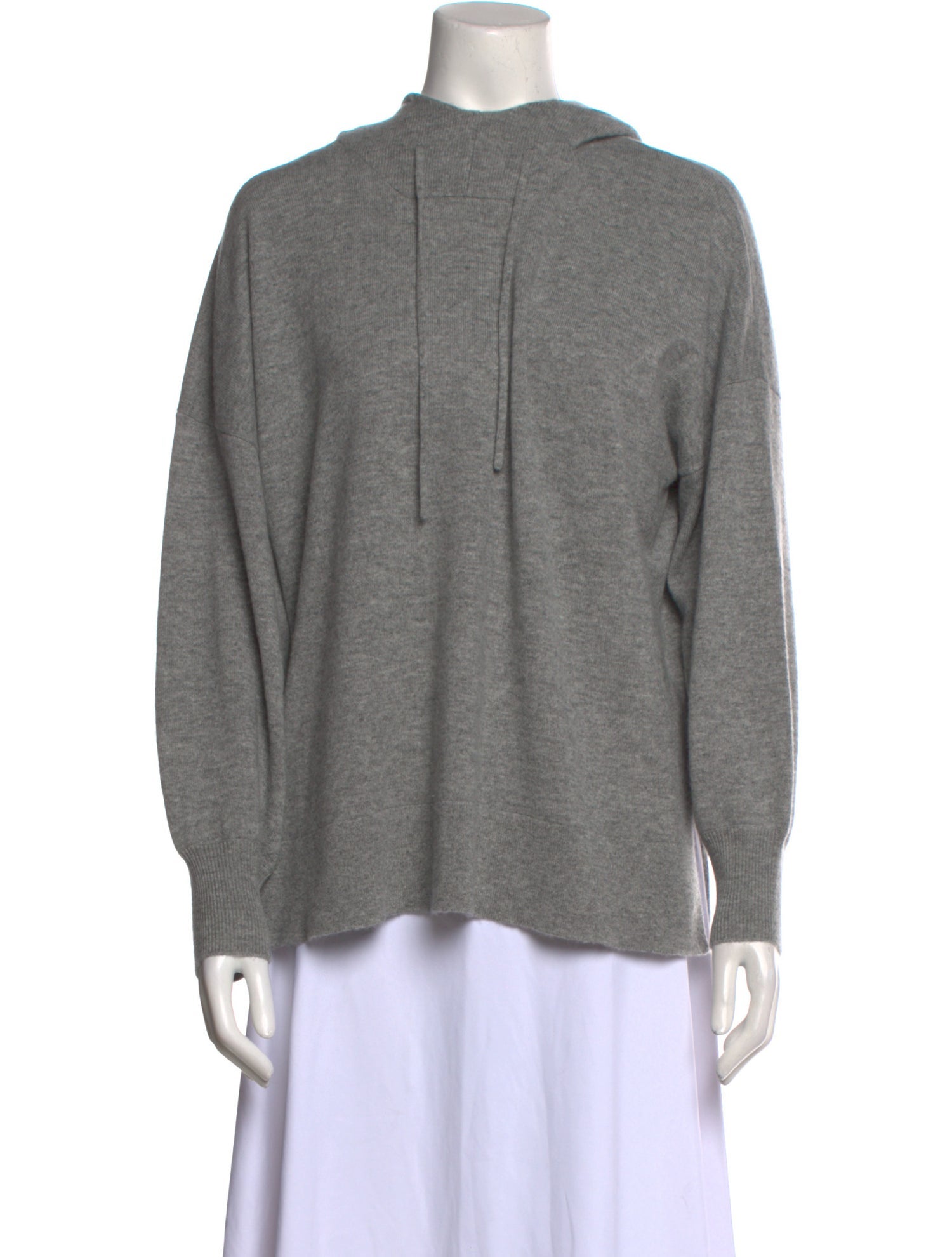 Allude Cashmere Crew Neck Sweater - Grey Knitwear, Clothing - WAF25877 ...