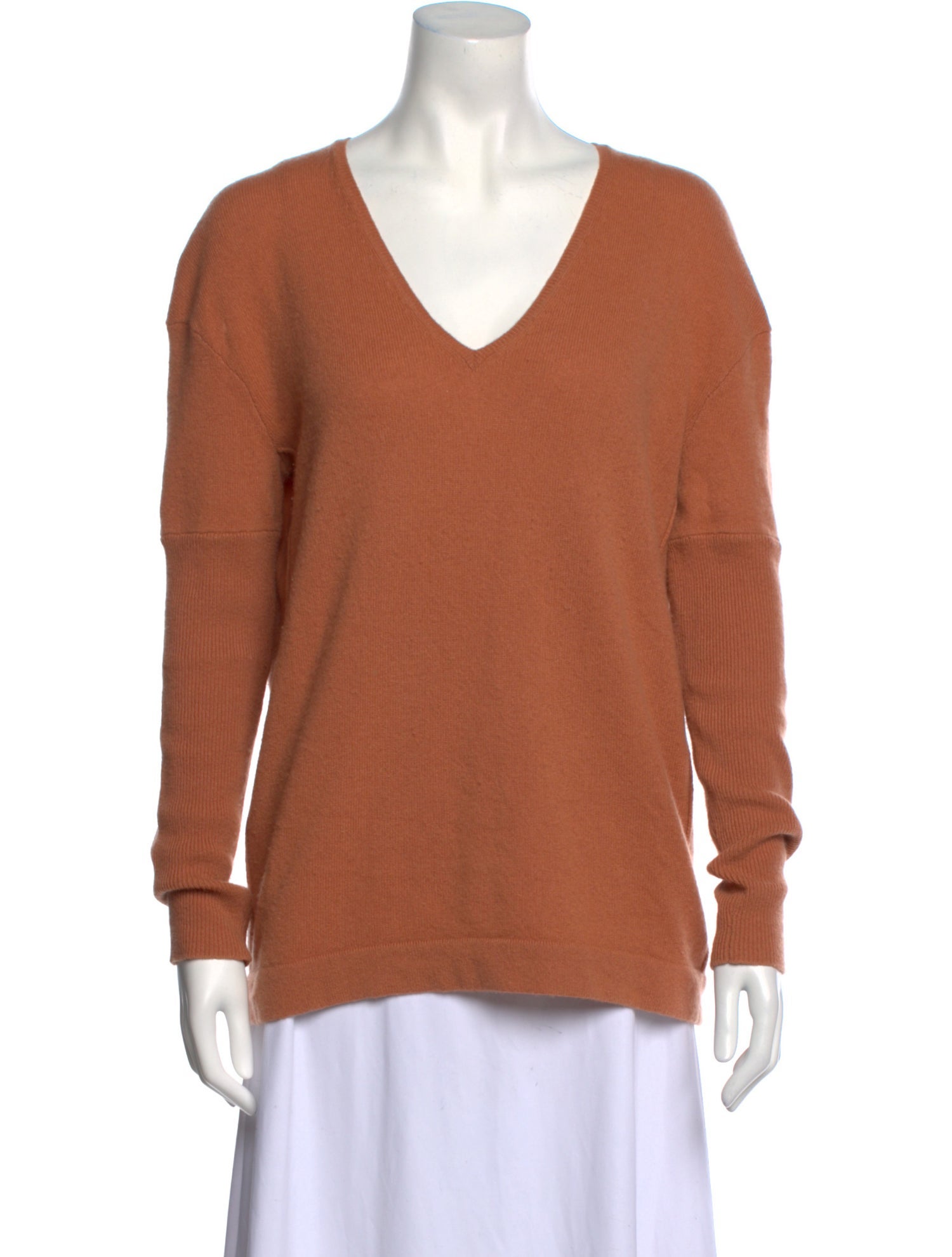 Allude Cashmere V-Neck Sweater - Neutrals Knitwear, Clothing - WAF25903 ...