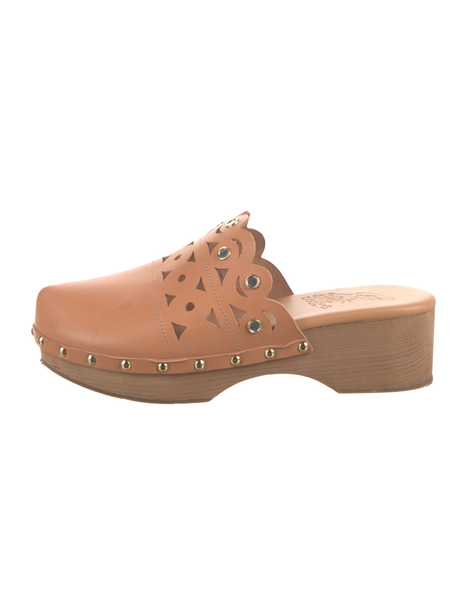 Ancient Greek Sandals Leather Lasercut Accents Mules - Neutrals Pumps ...