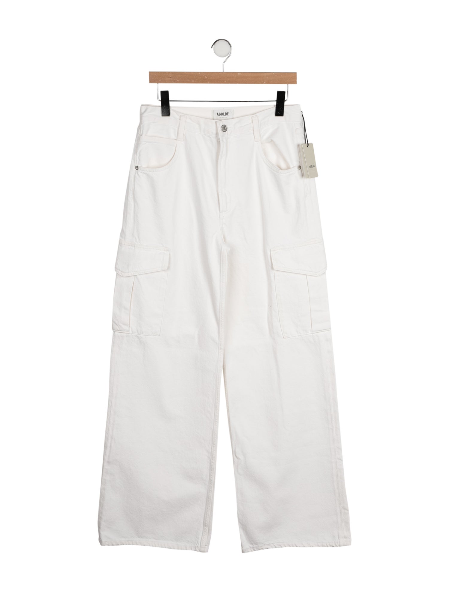 AGOLDE High-Rise Wide Leg Jeans w/ Tags - White, 12.25" Rise Jeans ...