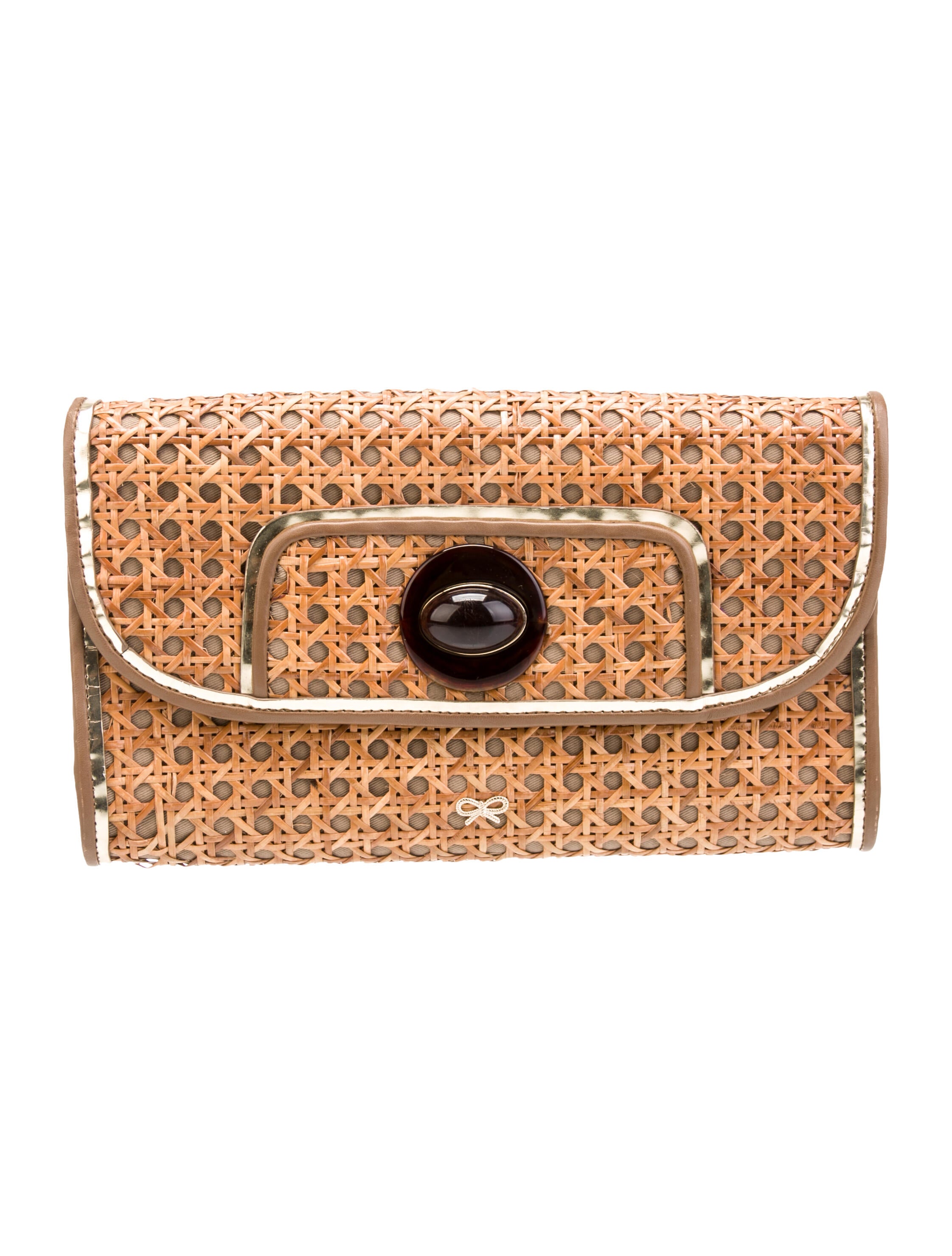 Anya Hindmarch Wicker Clutch - Brown Clutches, Handbags - WAH36215 ...