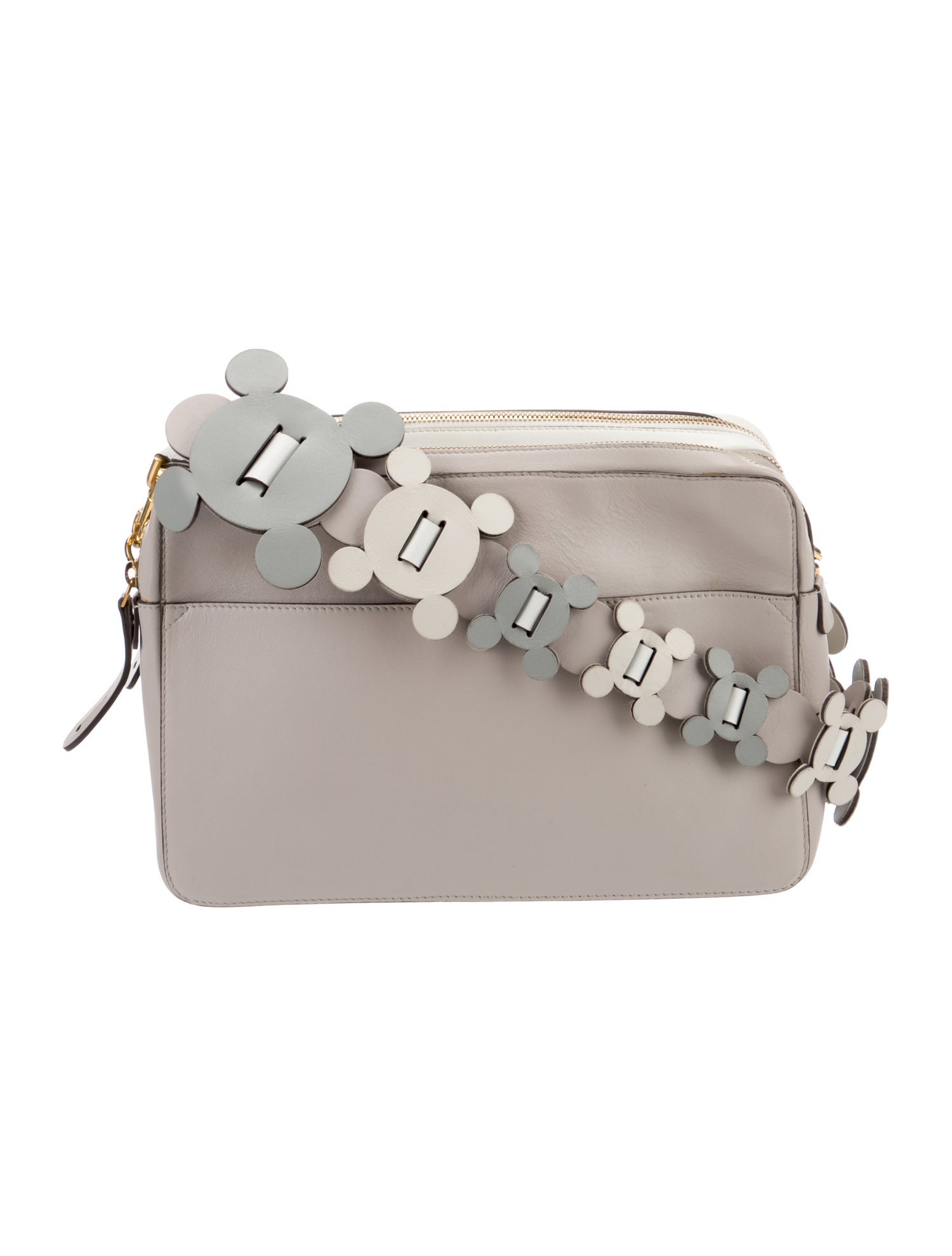 Anya Hindmarch Leather Shoulder Bag - Grey Shoulder Bags, Handbags ...