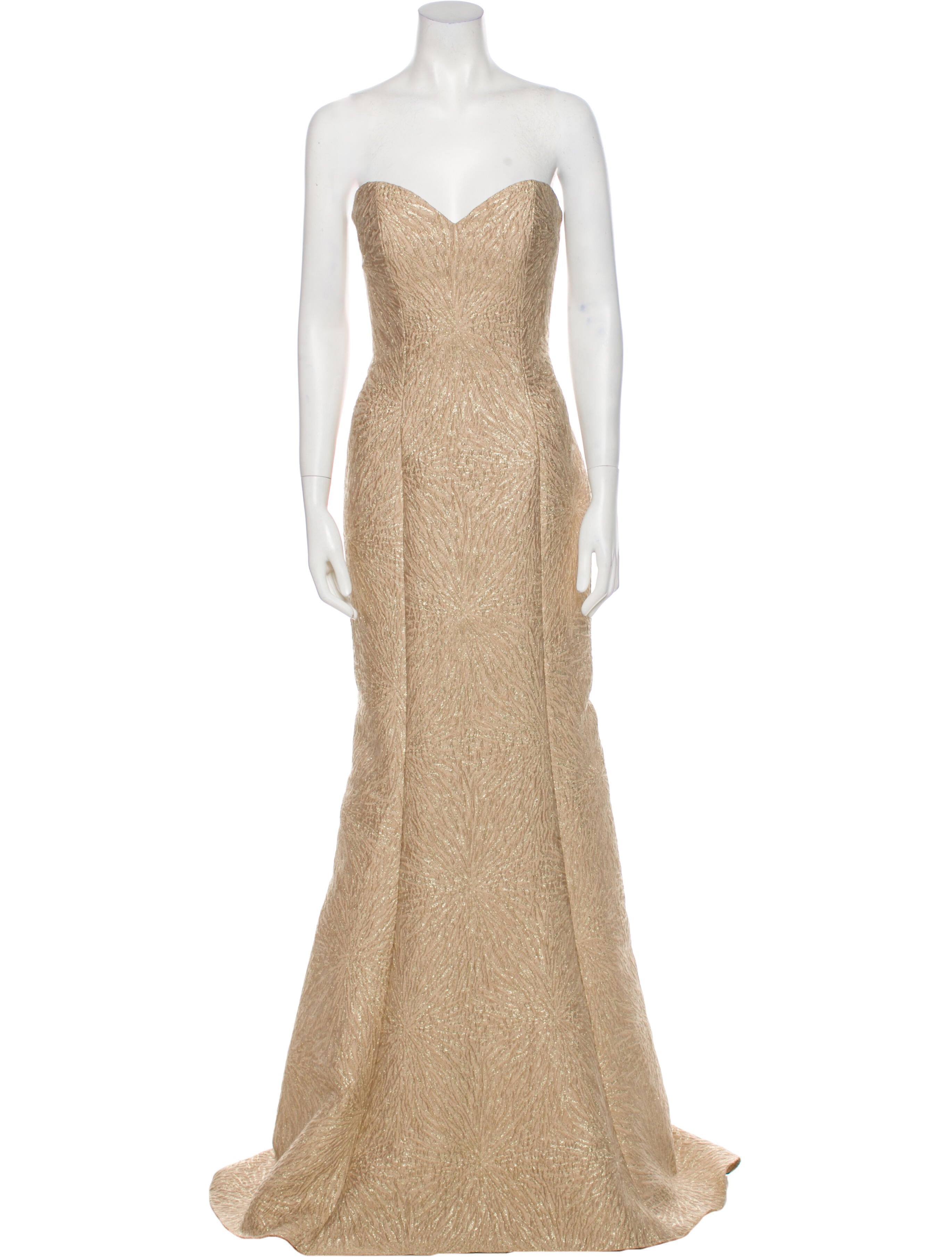 Alberto Makali Strapless Long Dress w/ Tags - Gold Dresses, Clothing ...
