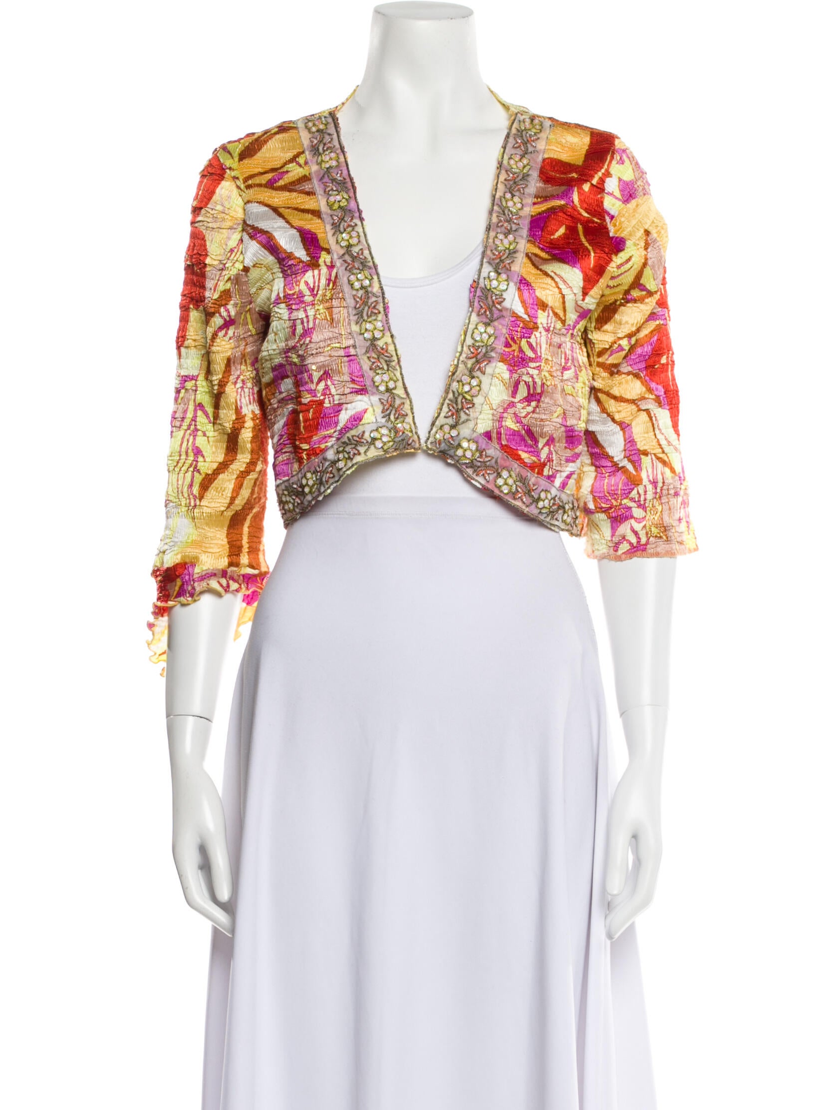 Alberto Makali Printed Bolero - Yellow Jackets, Clothing - WAI25831 ...