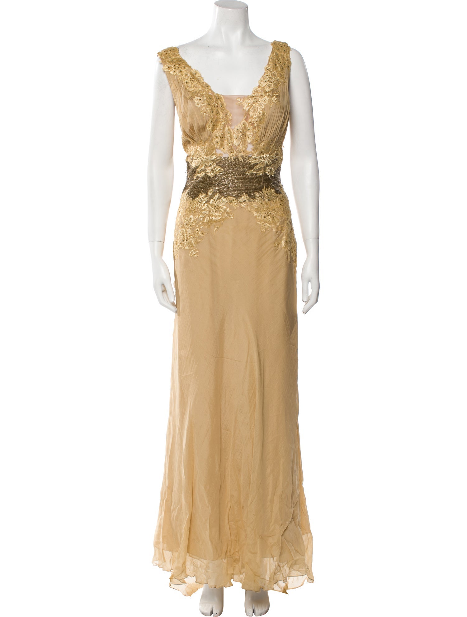 Alberto Makali Silk Long Dress - Metallic Dresses, Clothing - WAI26430 ...
