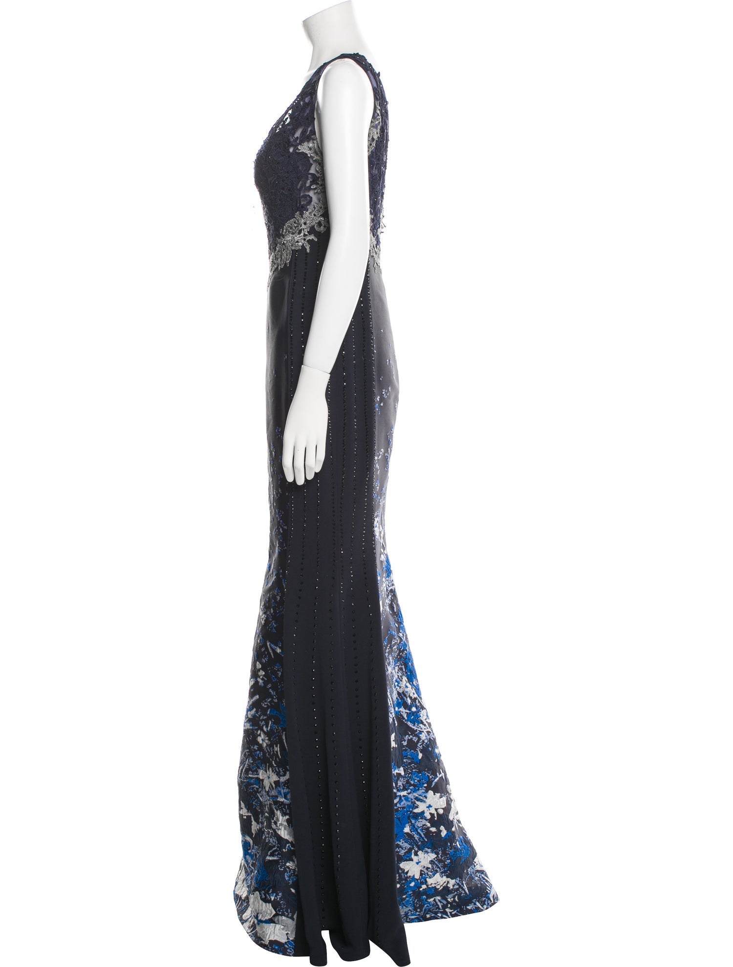 Alberto Makali Lace Pattern Long Dress - Blue Dresses, Clothing ...