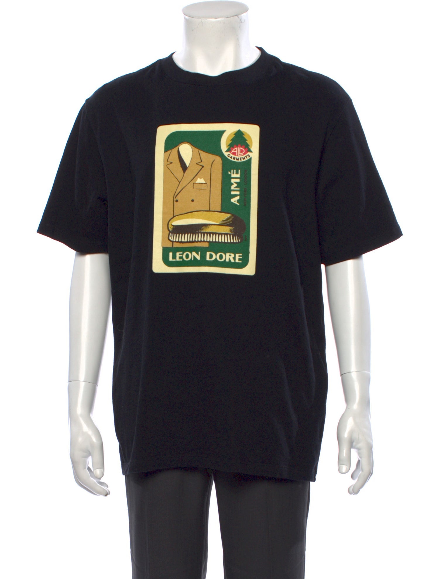 Aimé Leon Dore Graphic Print Crew Neck T-Shirt - Black T-Shirts ...