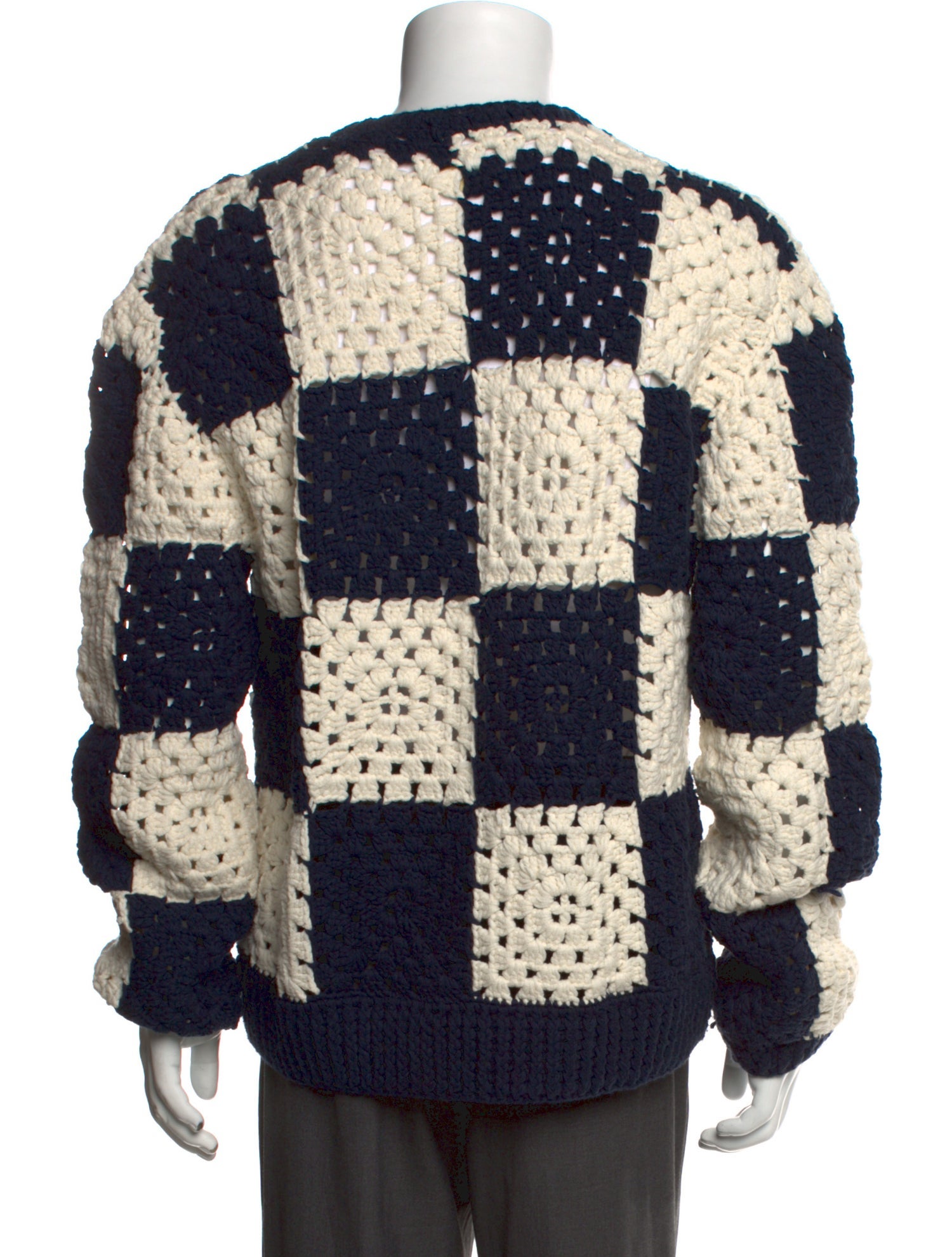 Aimé Leon Dore Plaid Print Crew Neck Cardigan - Blue Sweaters, Clothing ...