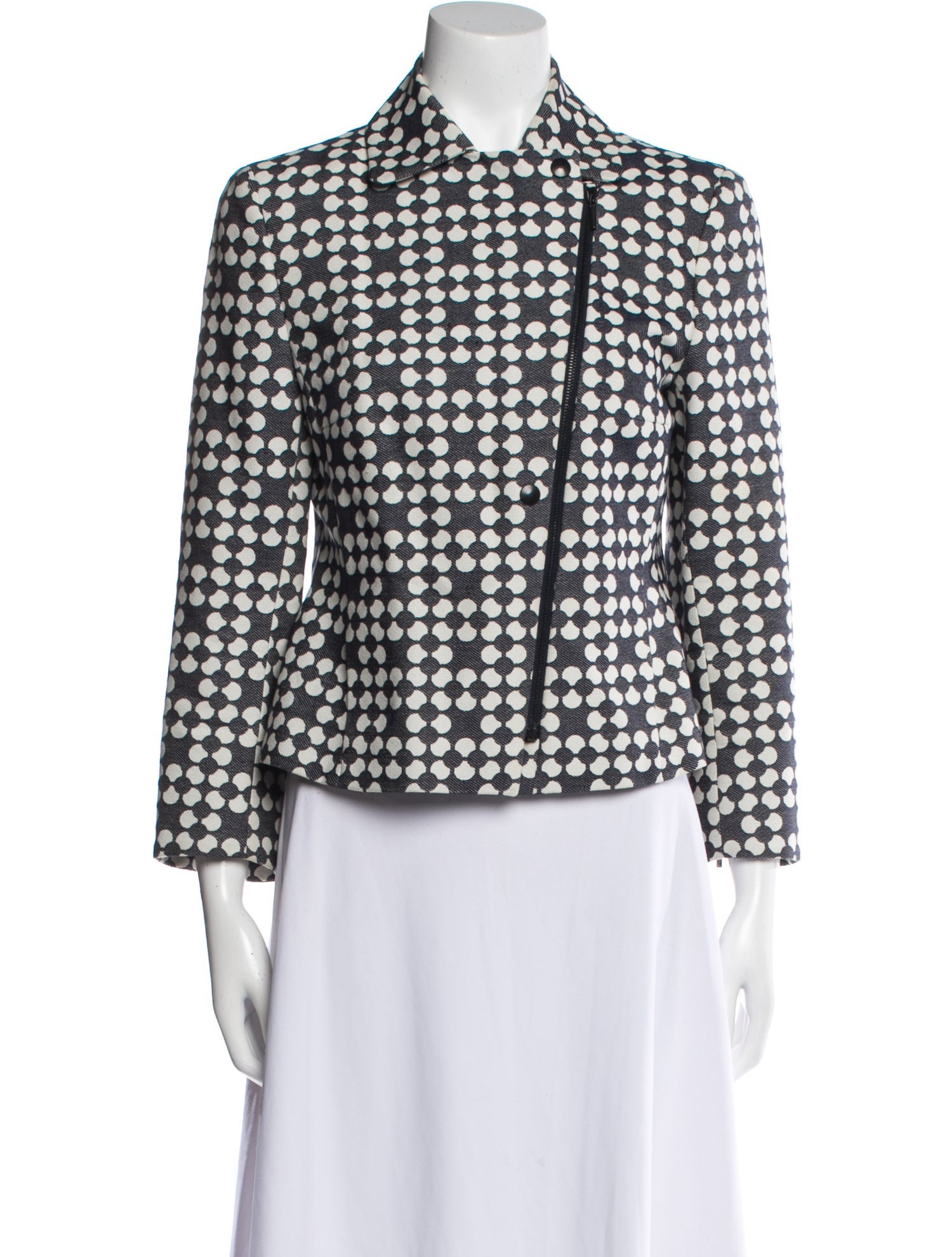 St. John Tweed Pattern Blazer - Black Jackets, Clothing - STJ247496 ...