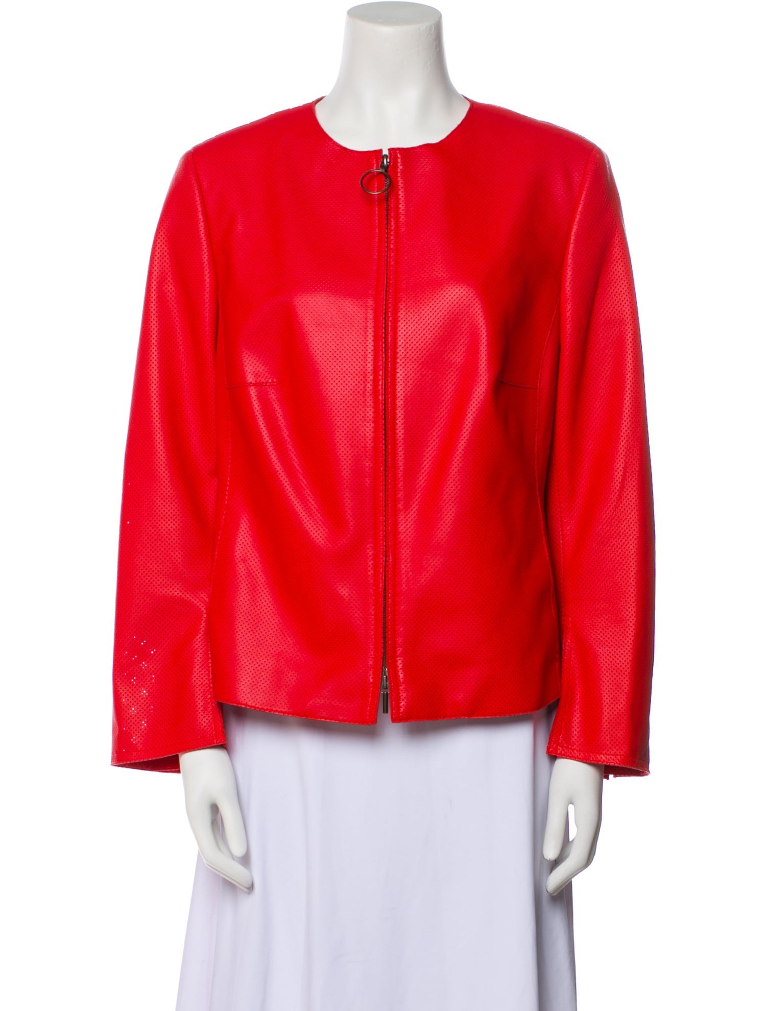 Akris Punto Leather Jacket - Red Jackets, Clothing - WAK141197 | The ...