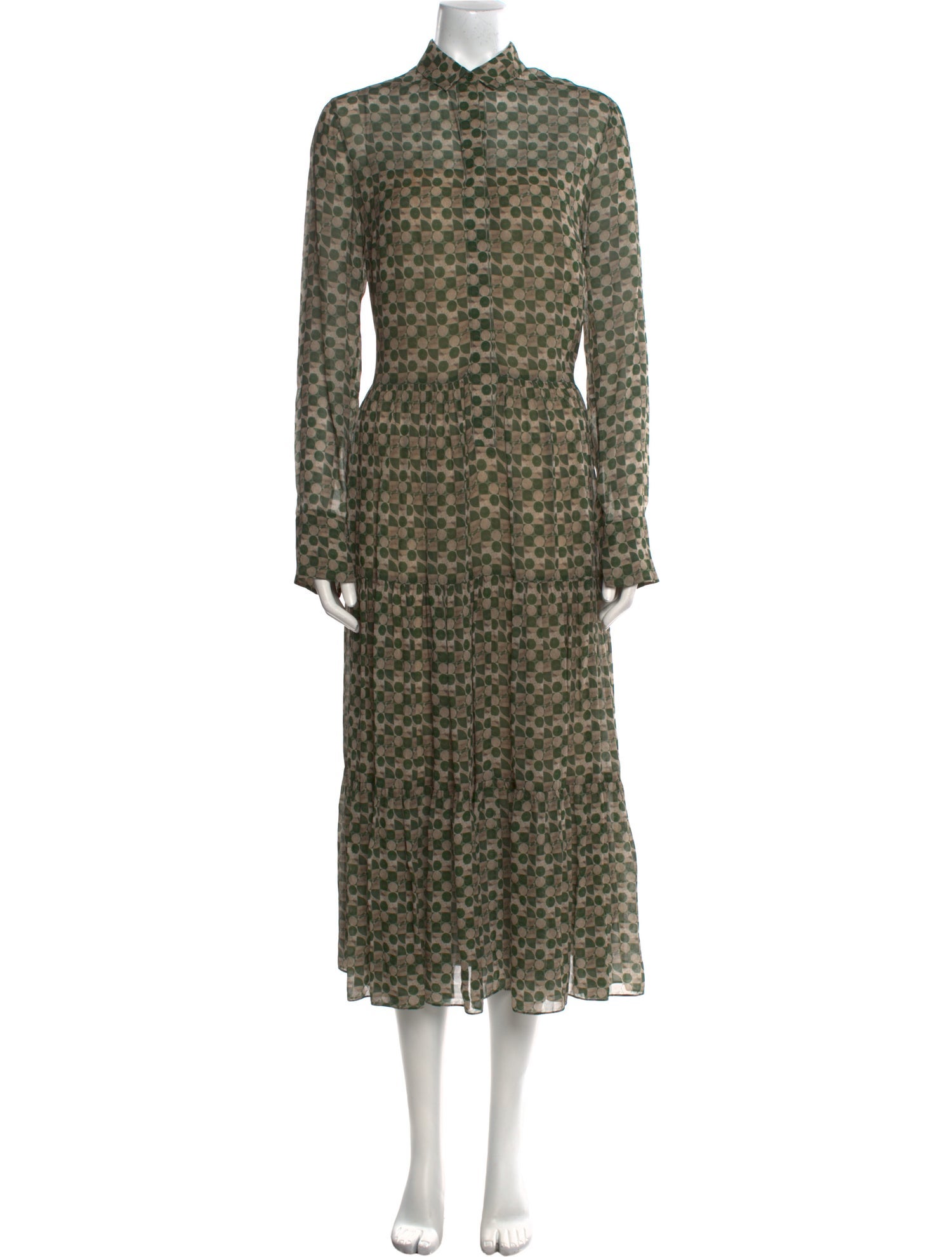 Akris Punto Printed Long Dress - Green Dresses, Clothing - WAK151568 ...