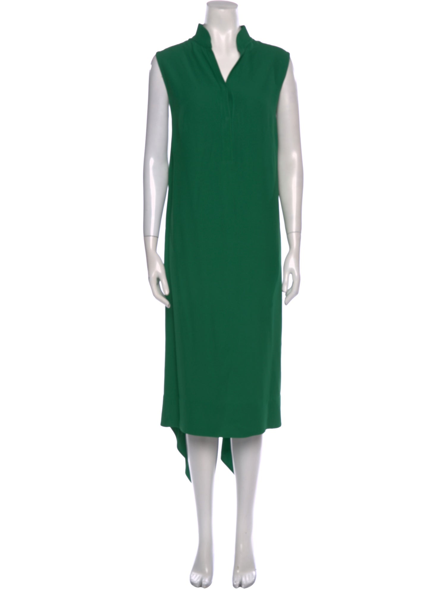 Akris Punto V-Neck Long Dress - Green Dresses, Clothing - WAK152889 ...