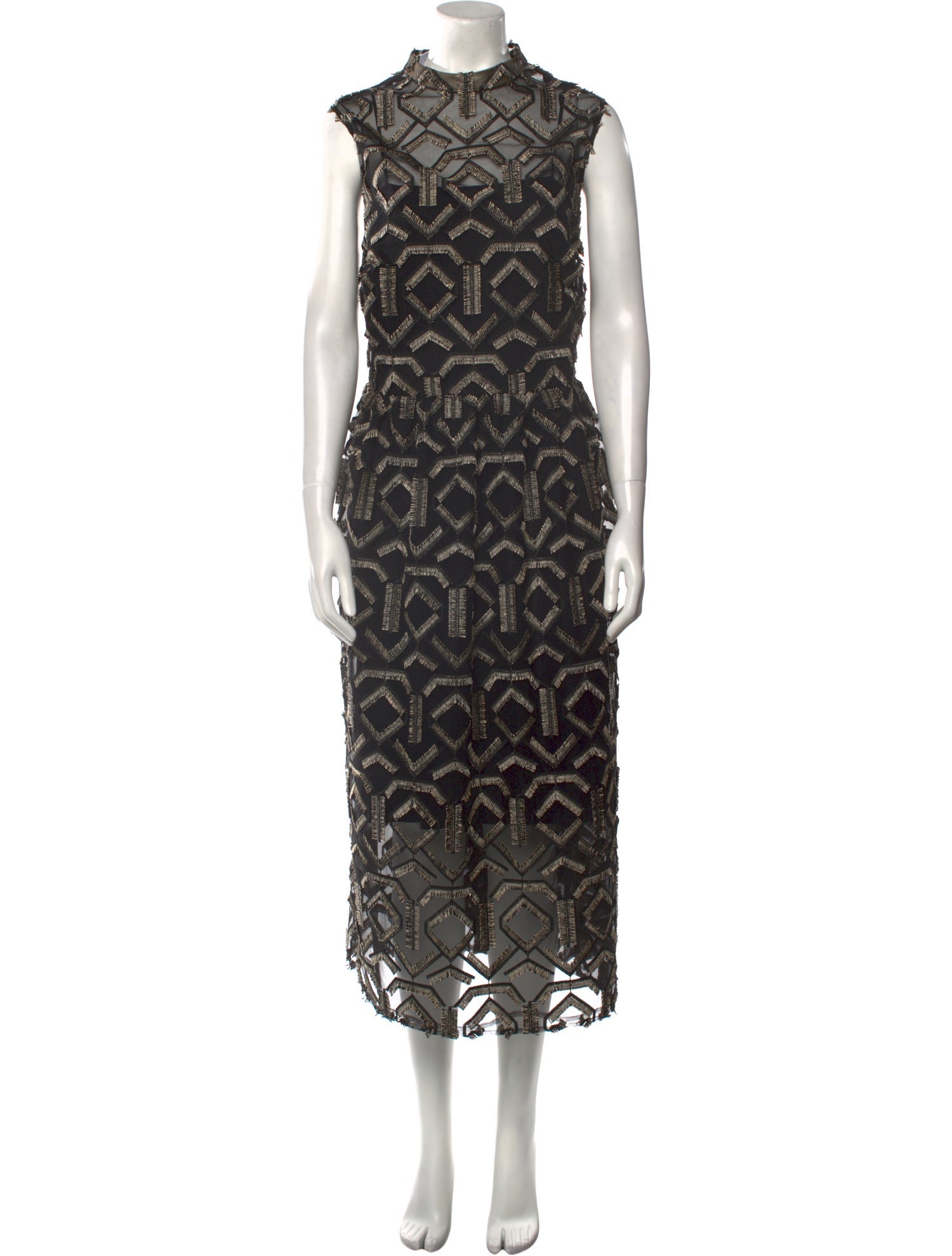 Akris Punto Lace Pattern Long Dress w/ Tags - Black Dresses, Clothing ...